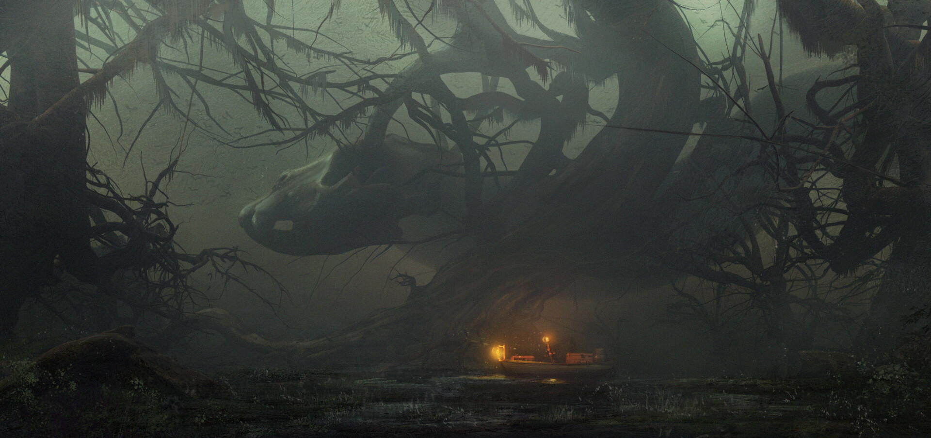 ArtStation - Spooky Swamp- Concept to illustration
