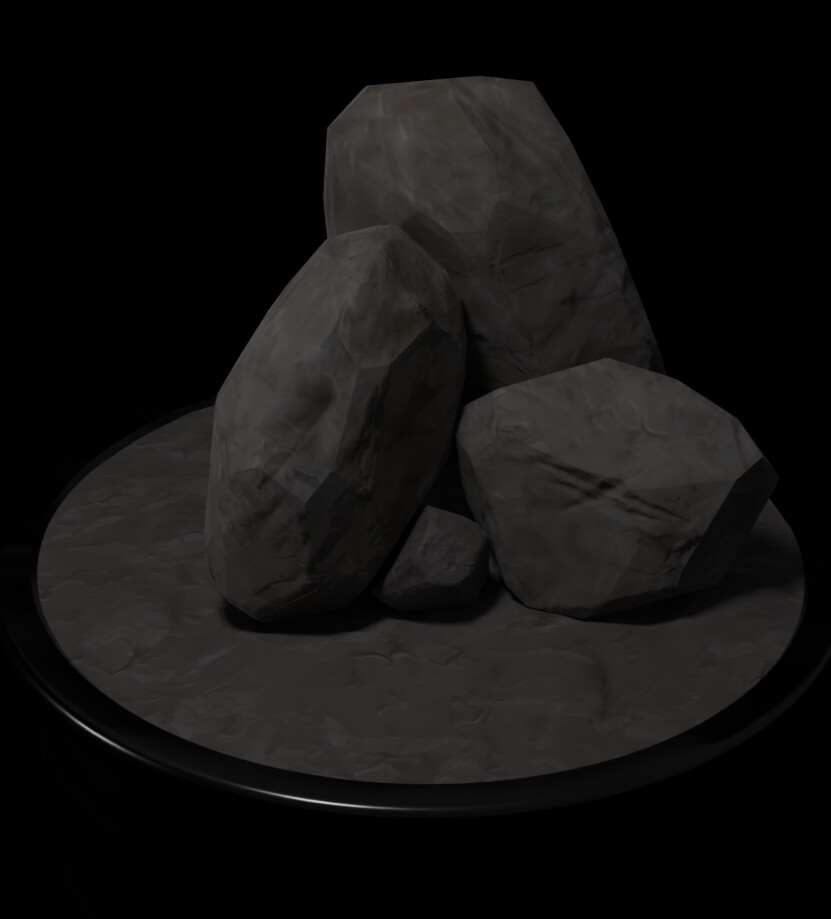 ArtStation - Low Poly Stones