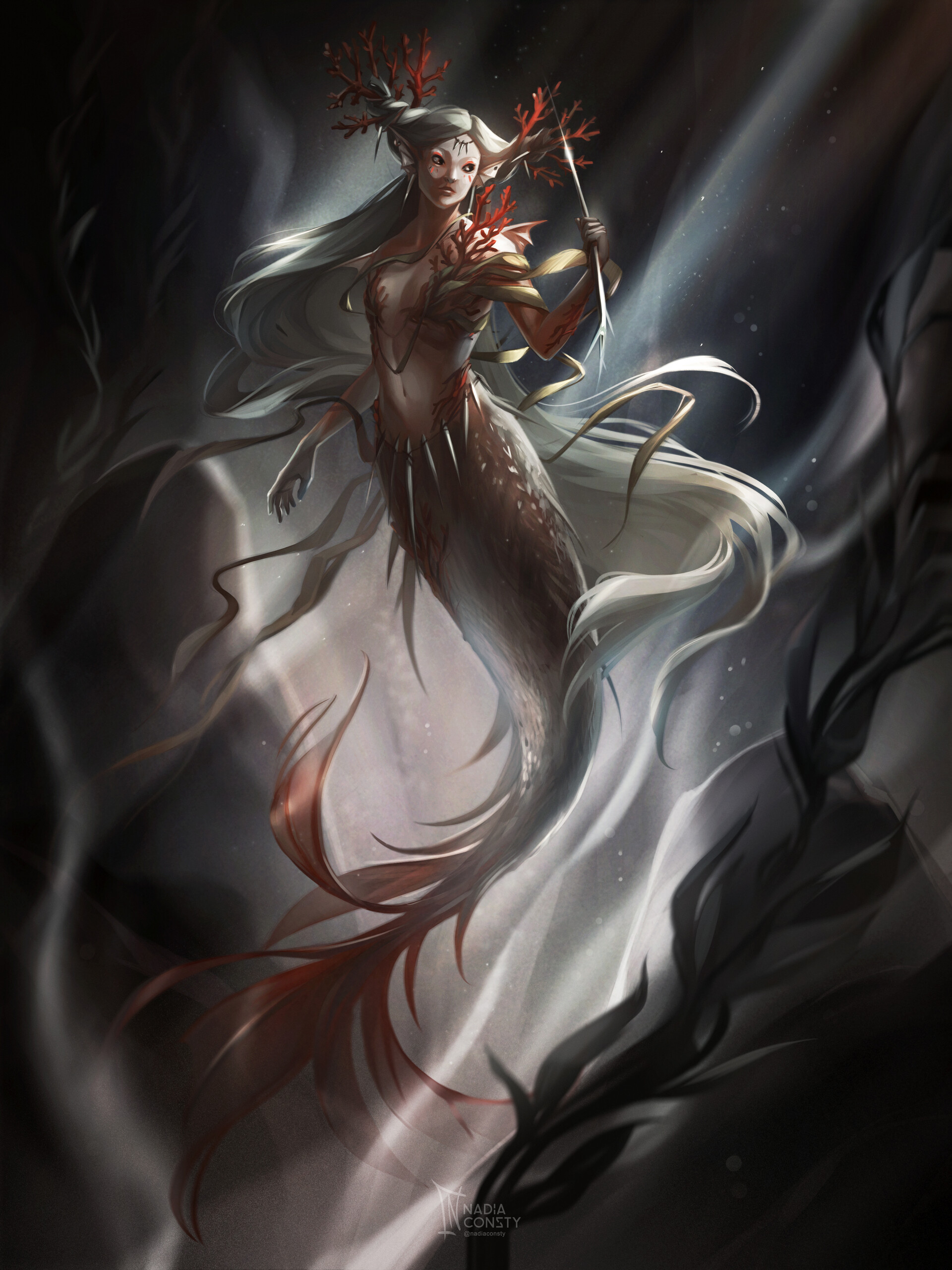 ArtStation - Deep sea Coral mermaid