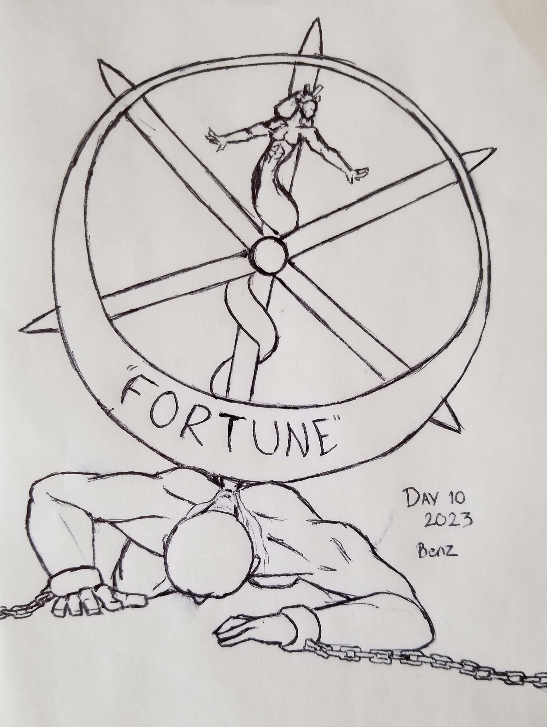 Andrew Benz - Bounce/Fortune: Inktober 2023 Days 9 and 10