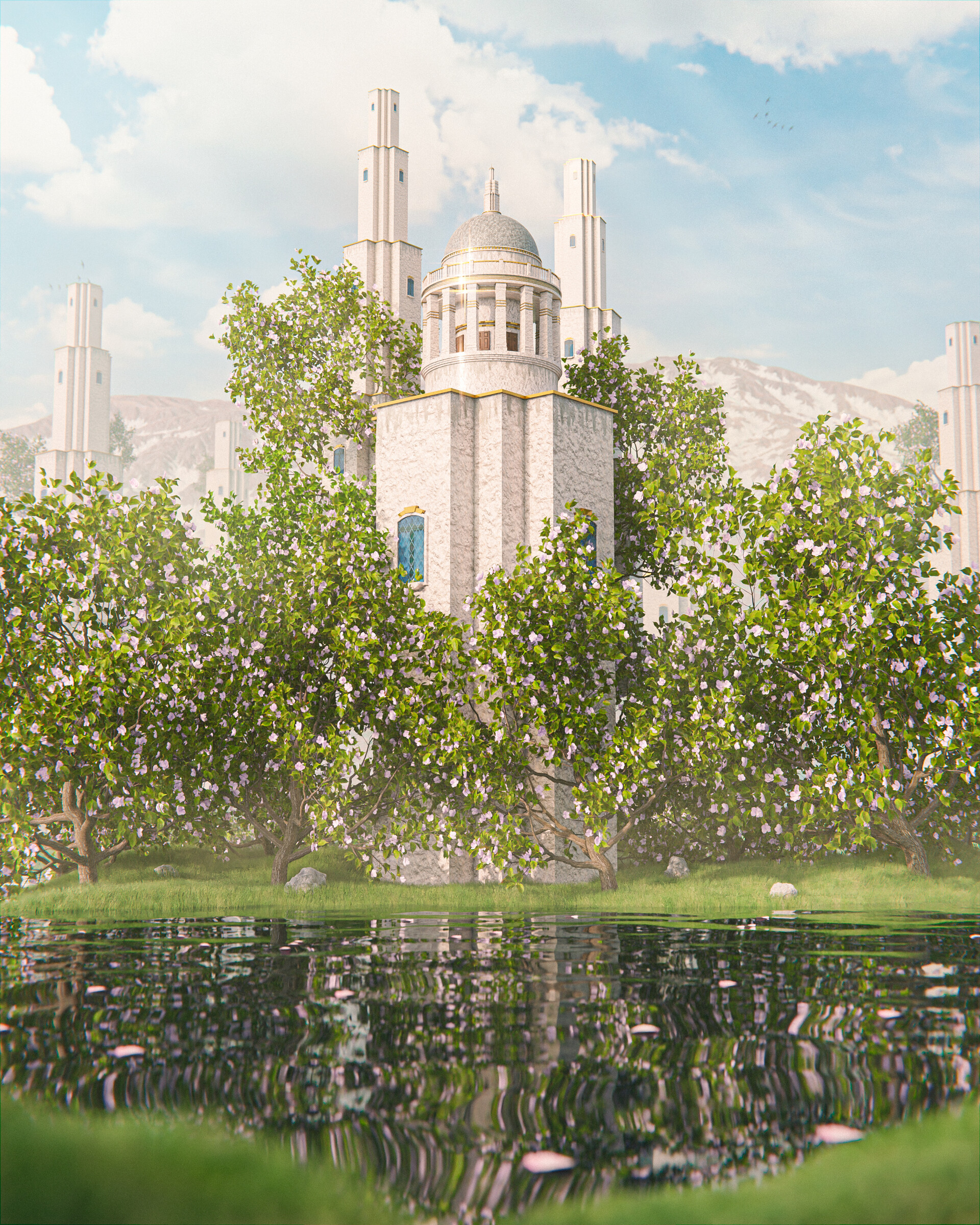 ArtStation - Sanctuary 🍃 | 3D Environment Design