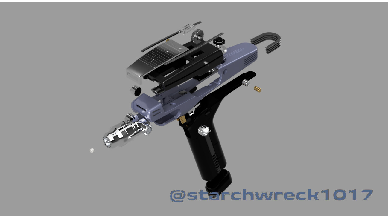 Ian Kisluk - Strange New Worlds Concept Phaser by Ray Lai