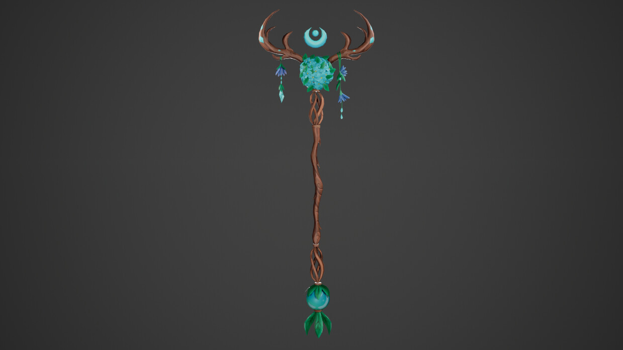 ArtStation - Stylized Druidic Staff