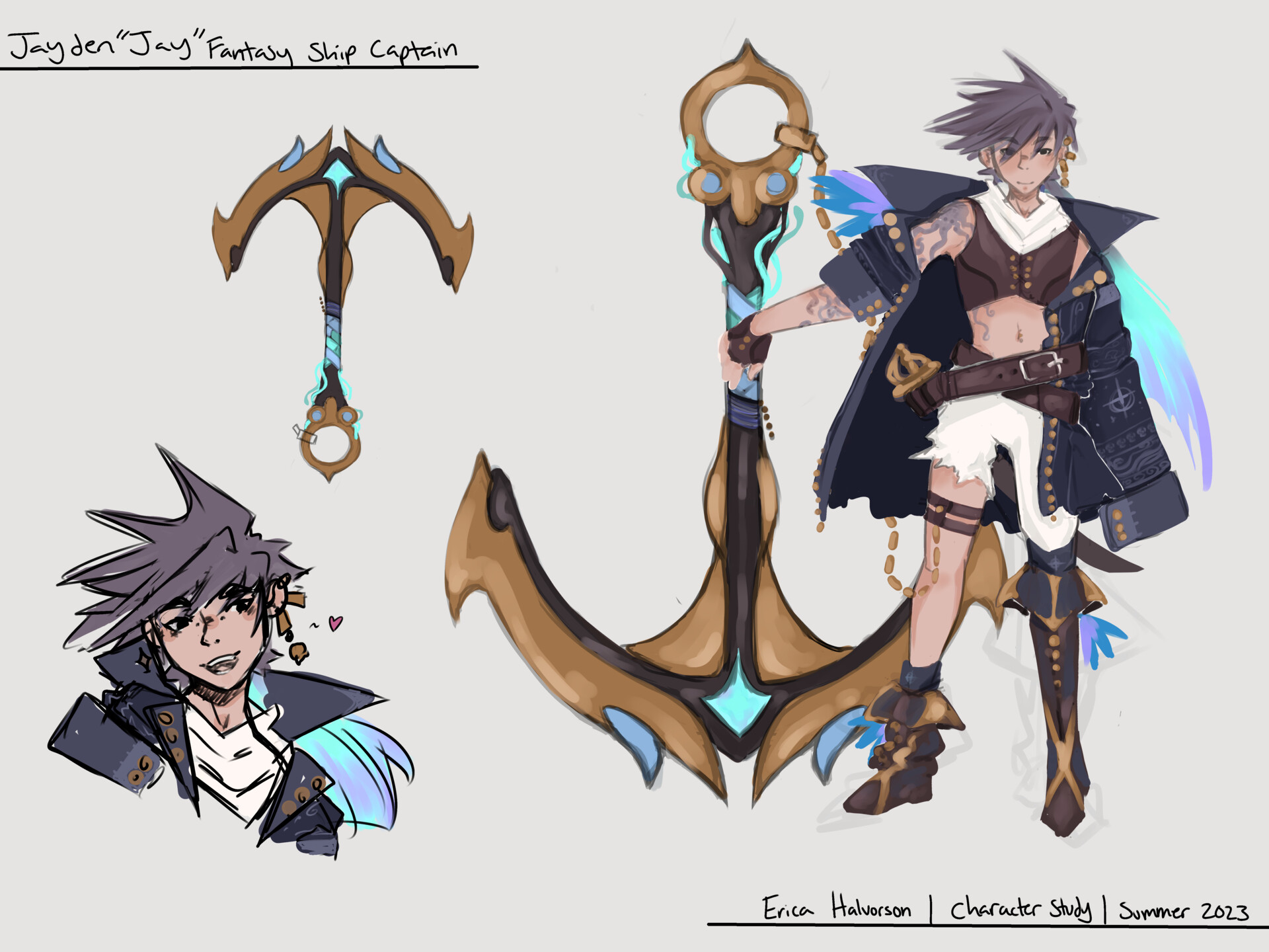 ArtStation - Jayden "Jay" Fantasy Ship Captain