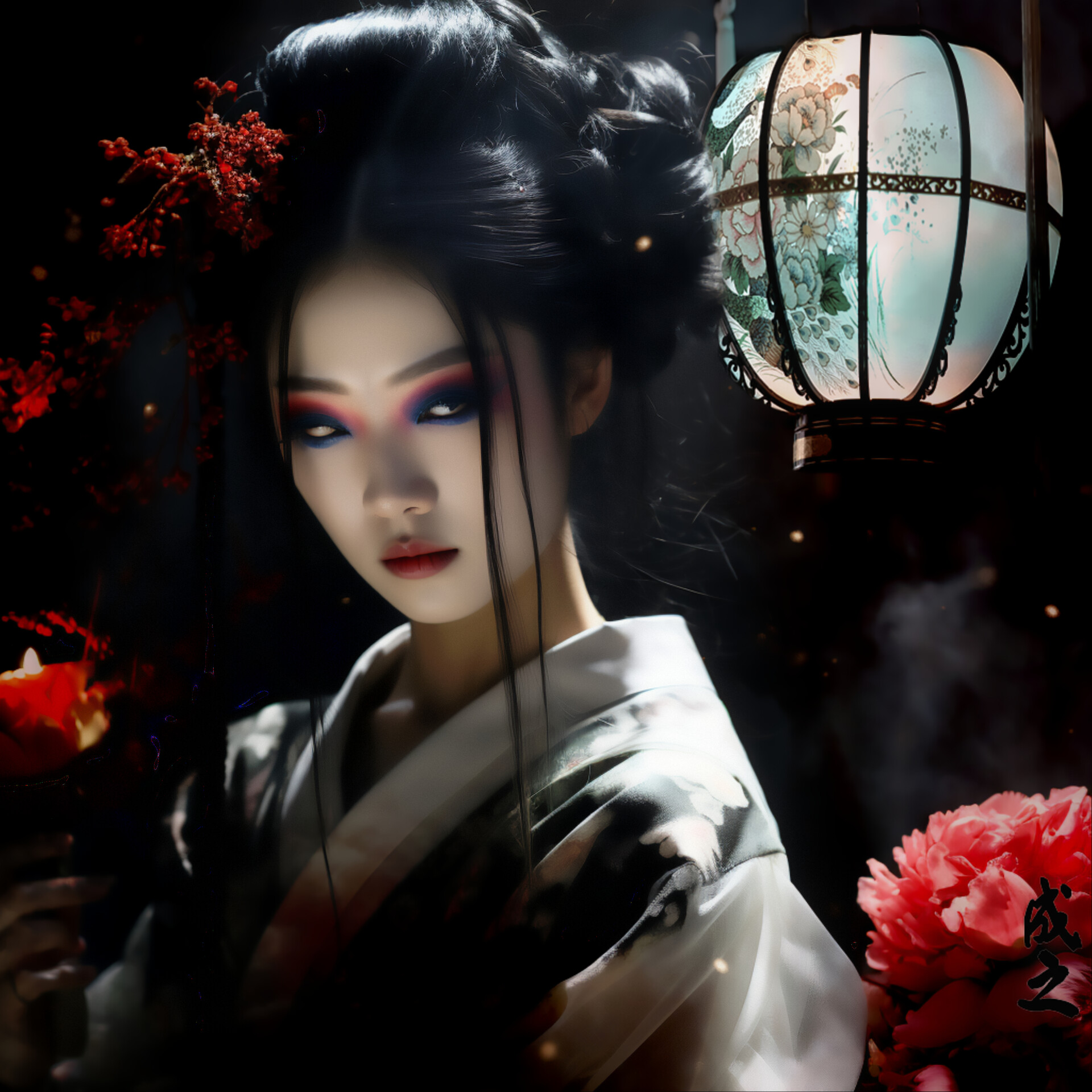 ArtStation - OTSUYU-san ( Japanese ghost story " PEONY LANTERN" )
