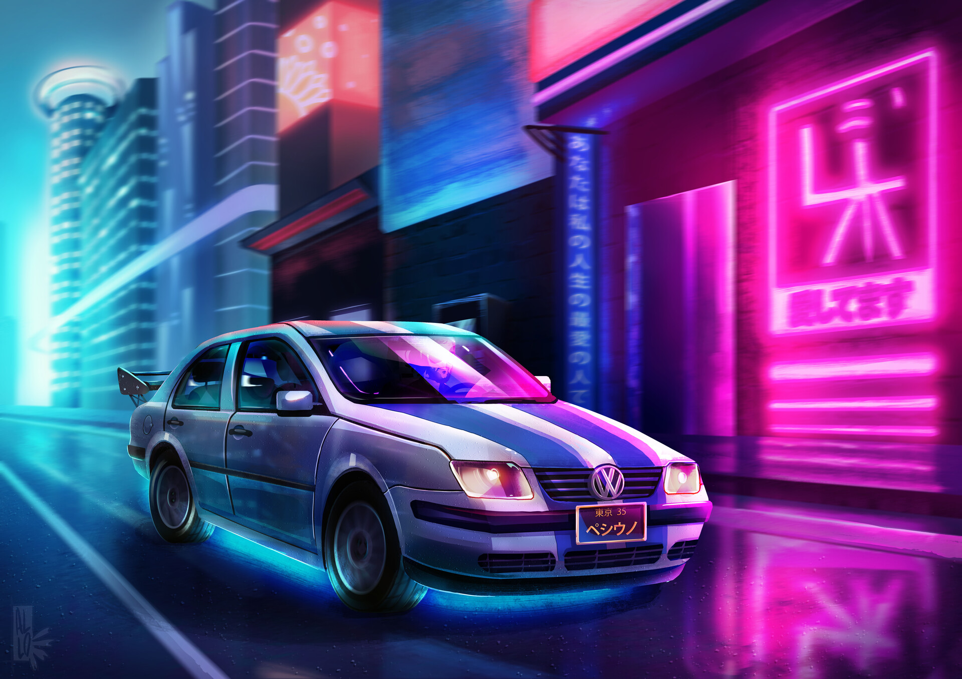 ArtStation - VW Bora Illustration