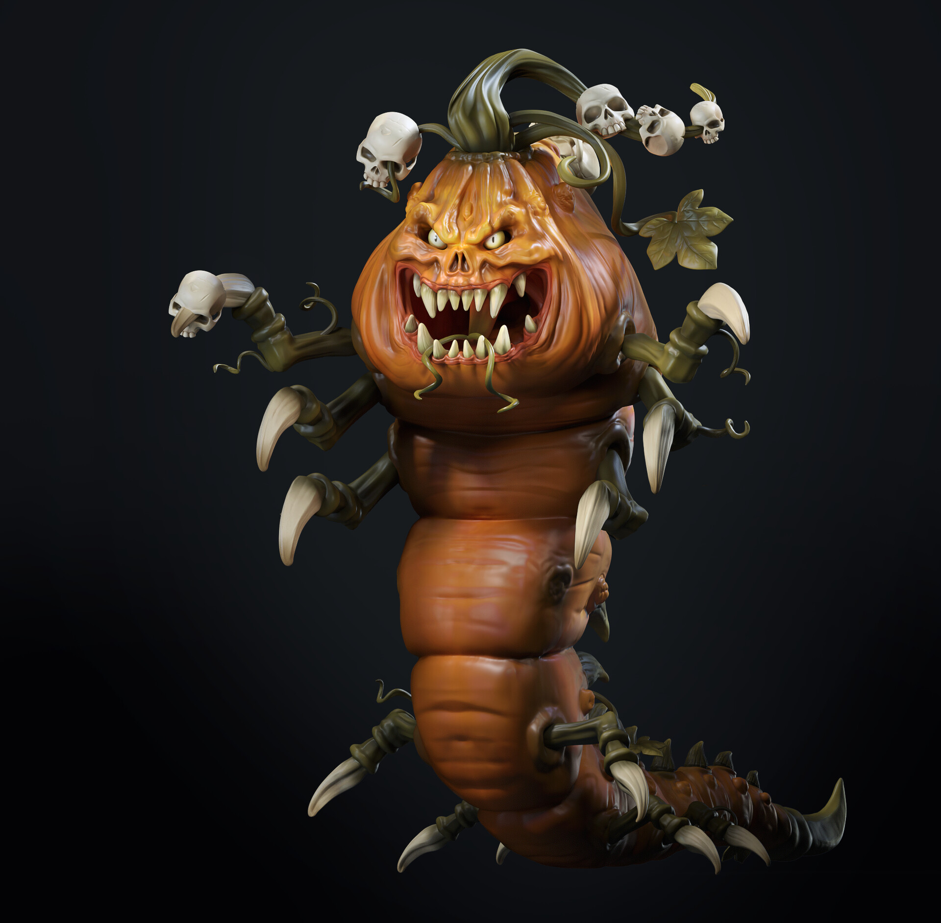 ArtStation - Pumpkin Monster. Happy Halloween!