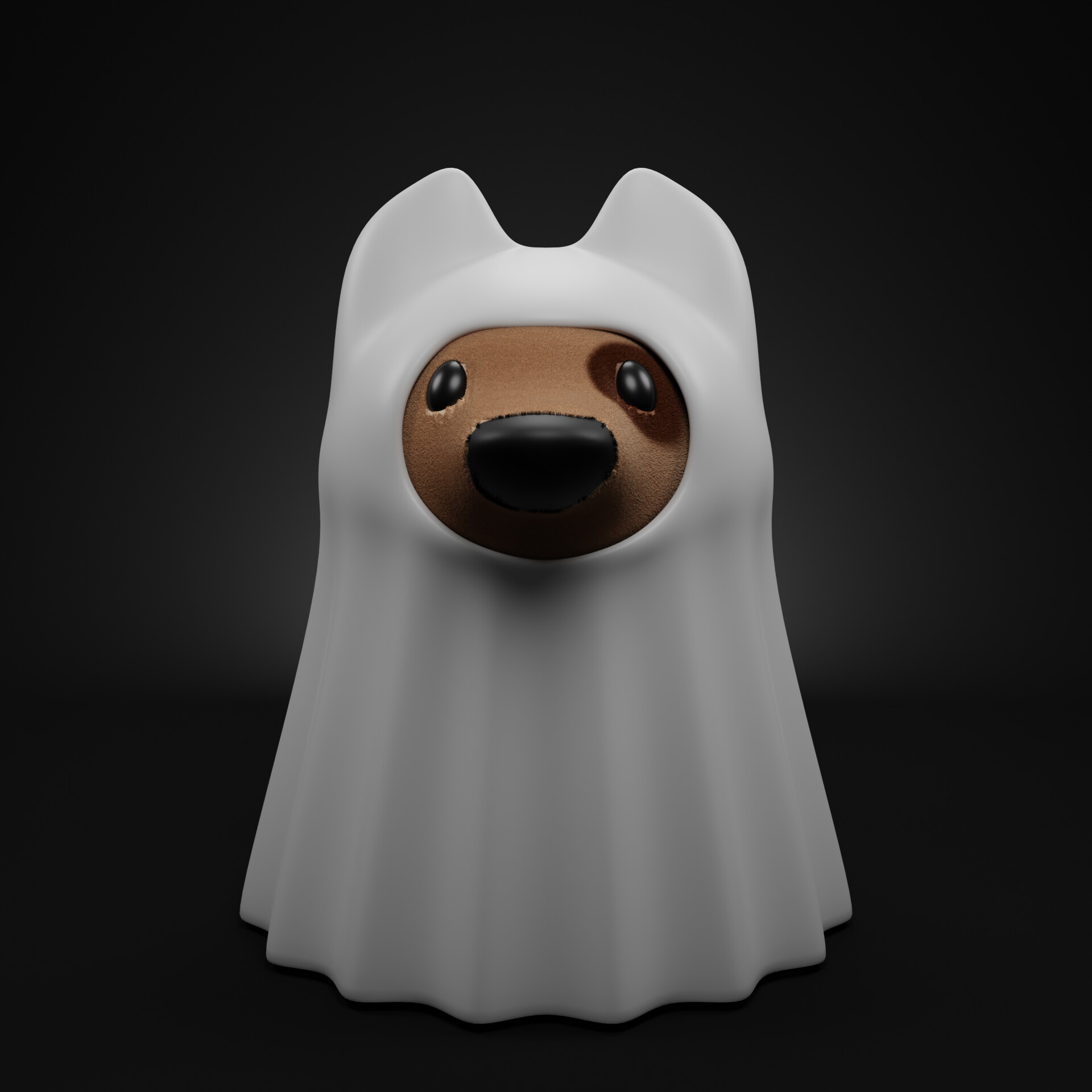 ArtStation - Dog in ghost costume