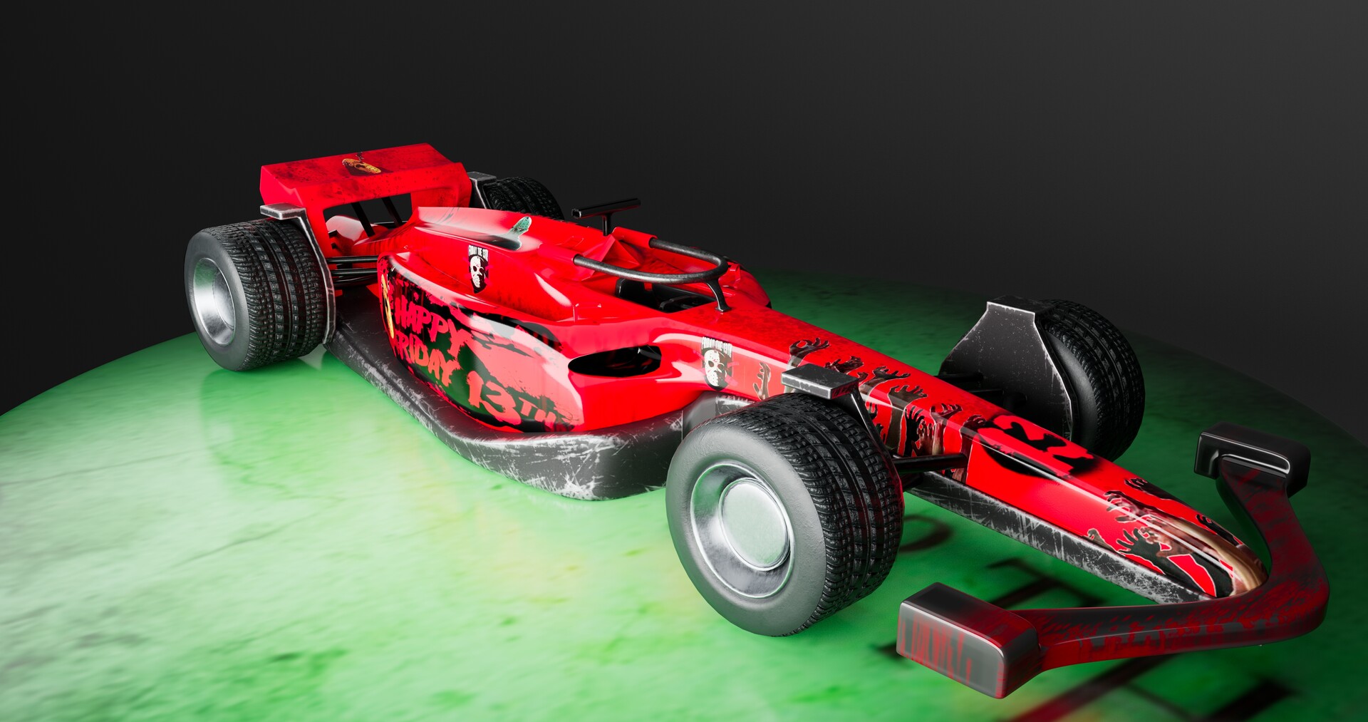 ArtStation - Formula 1 car themed Friday the 13th