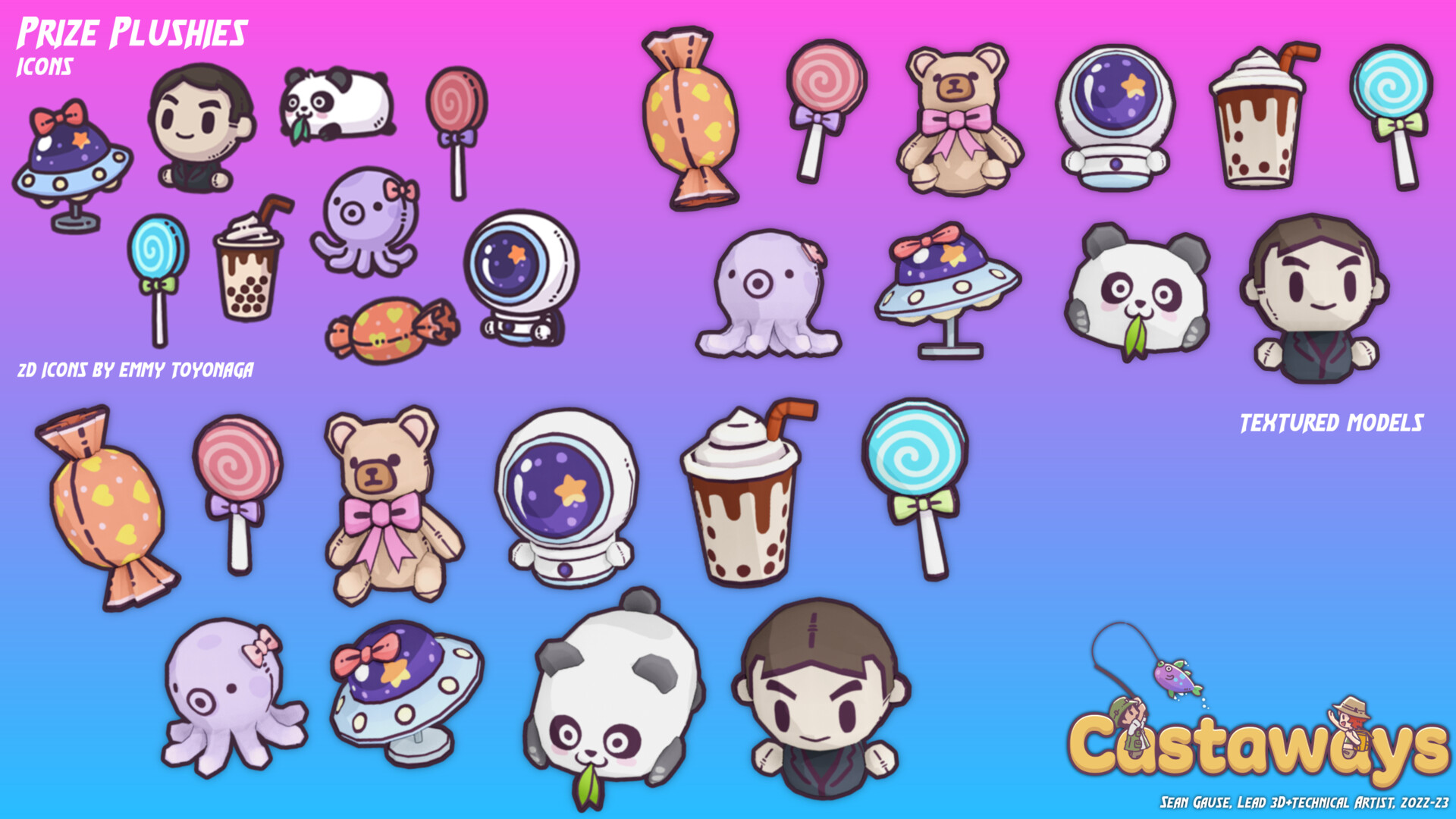 Sean Gause - Prize Plushies - Castaways