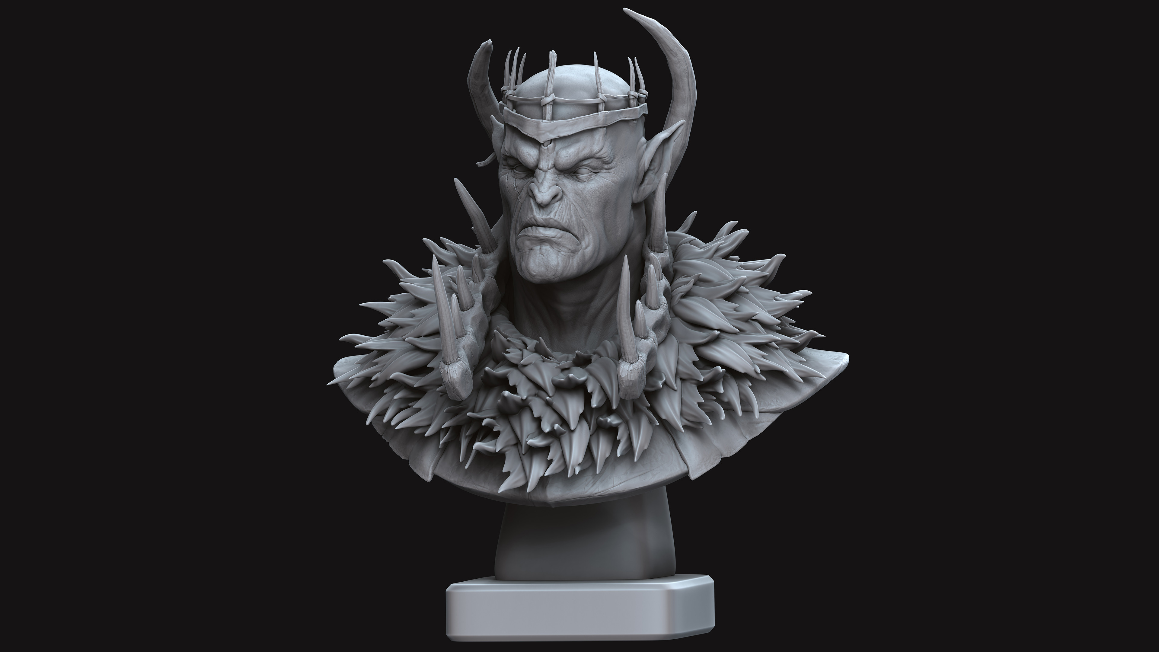 obrad atlija - Ork Bust Sculpt