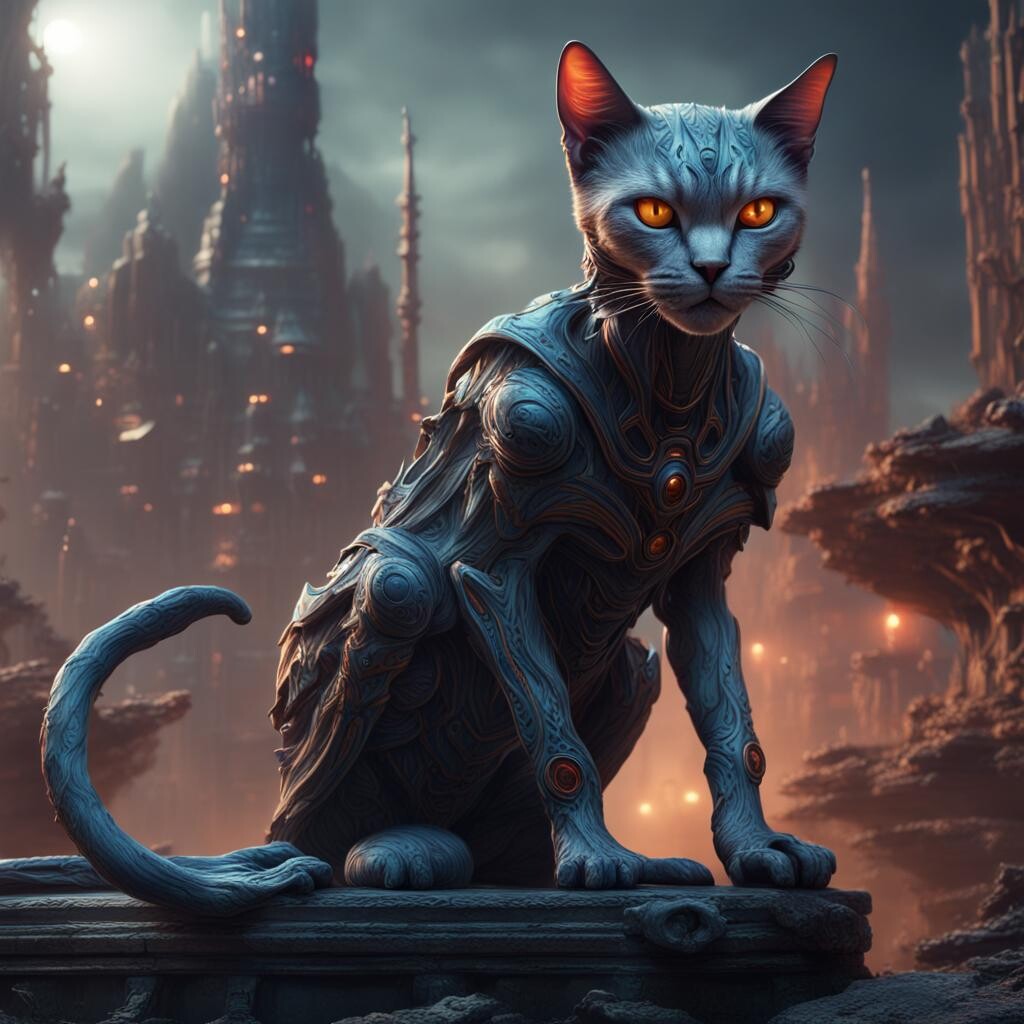 ArtStation - The Alien Cat