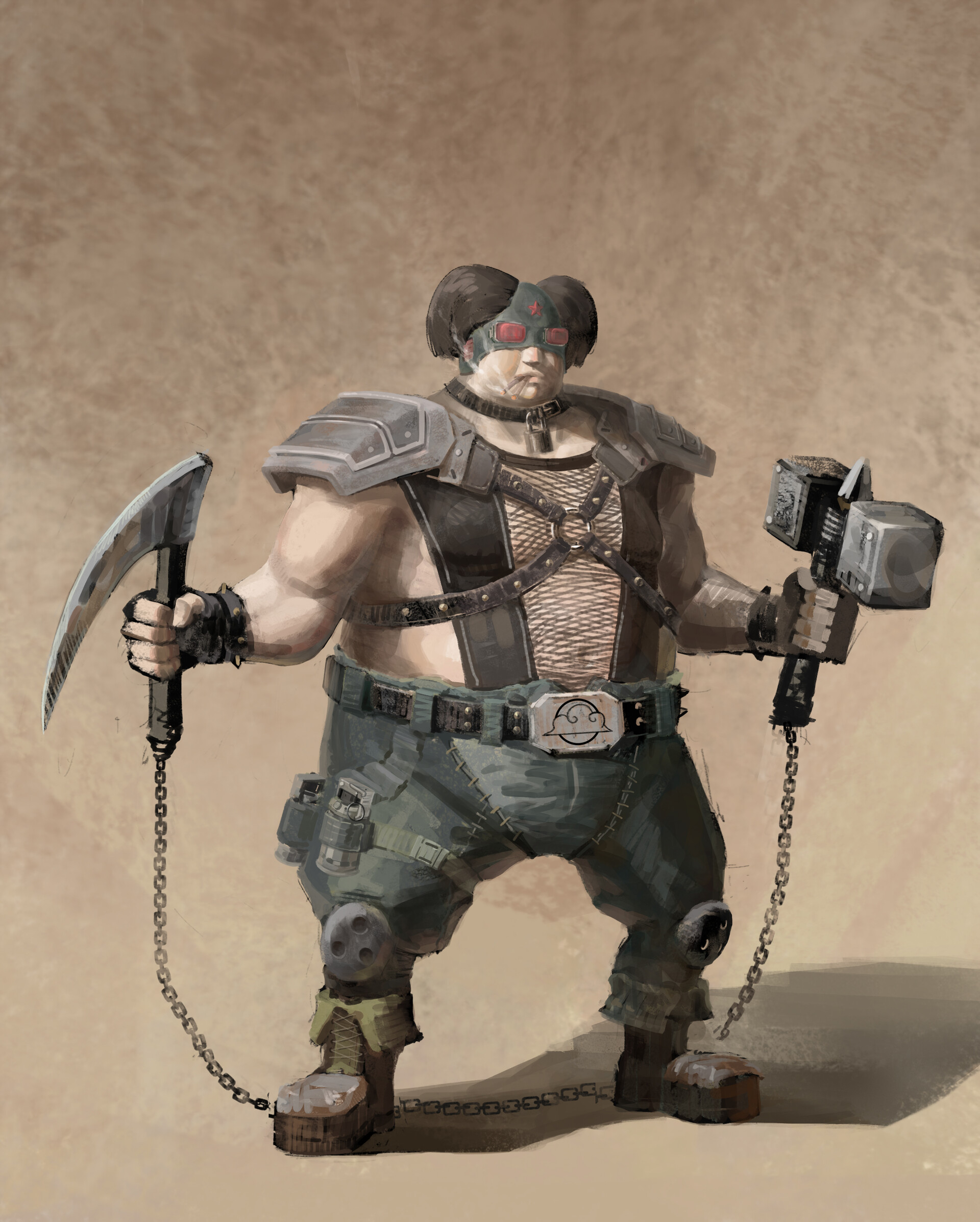 ArtStation - bandit ninja with smoking addiction