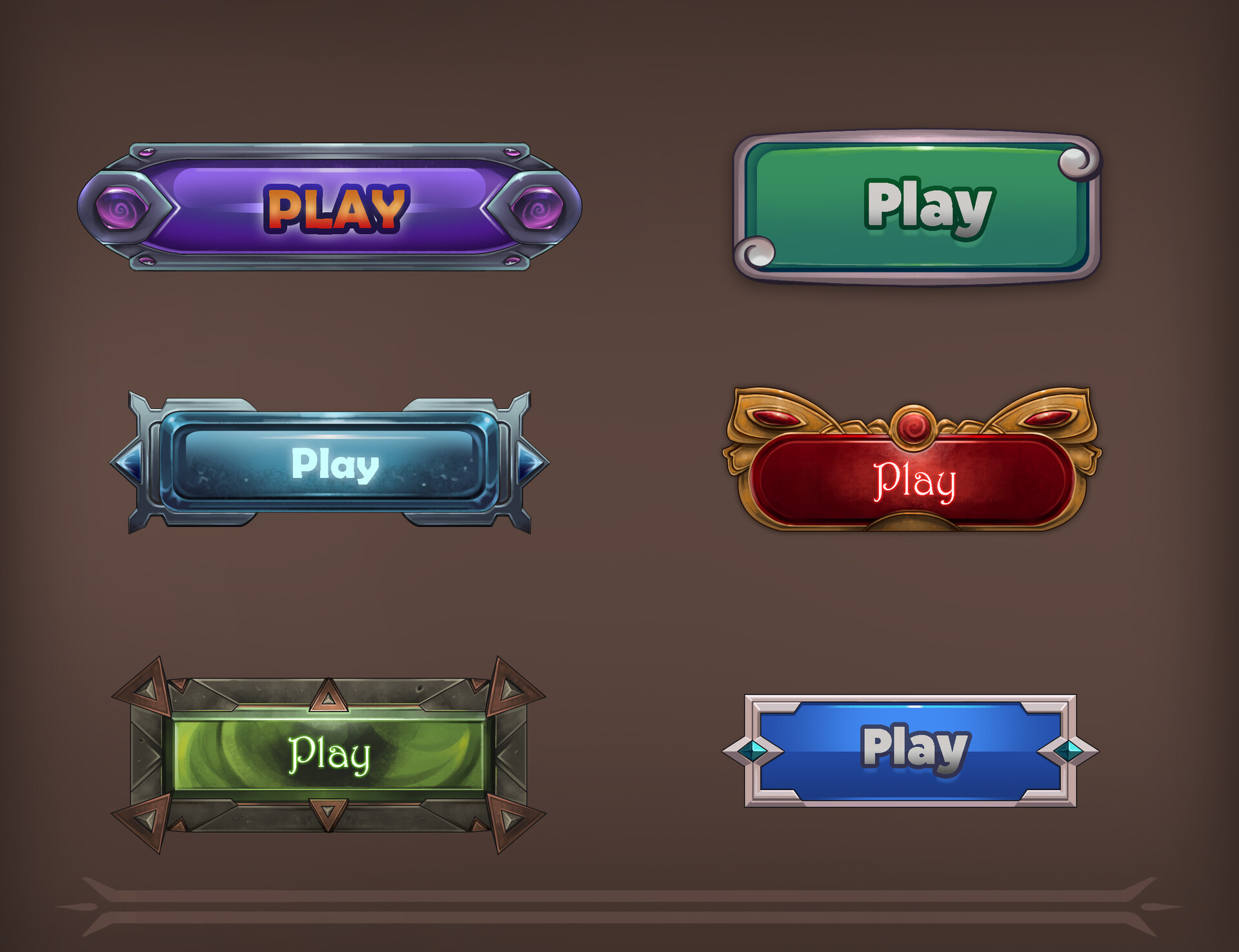 ArtStation - Game Play buttons