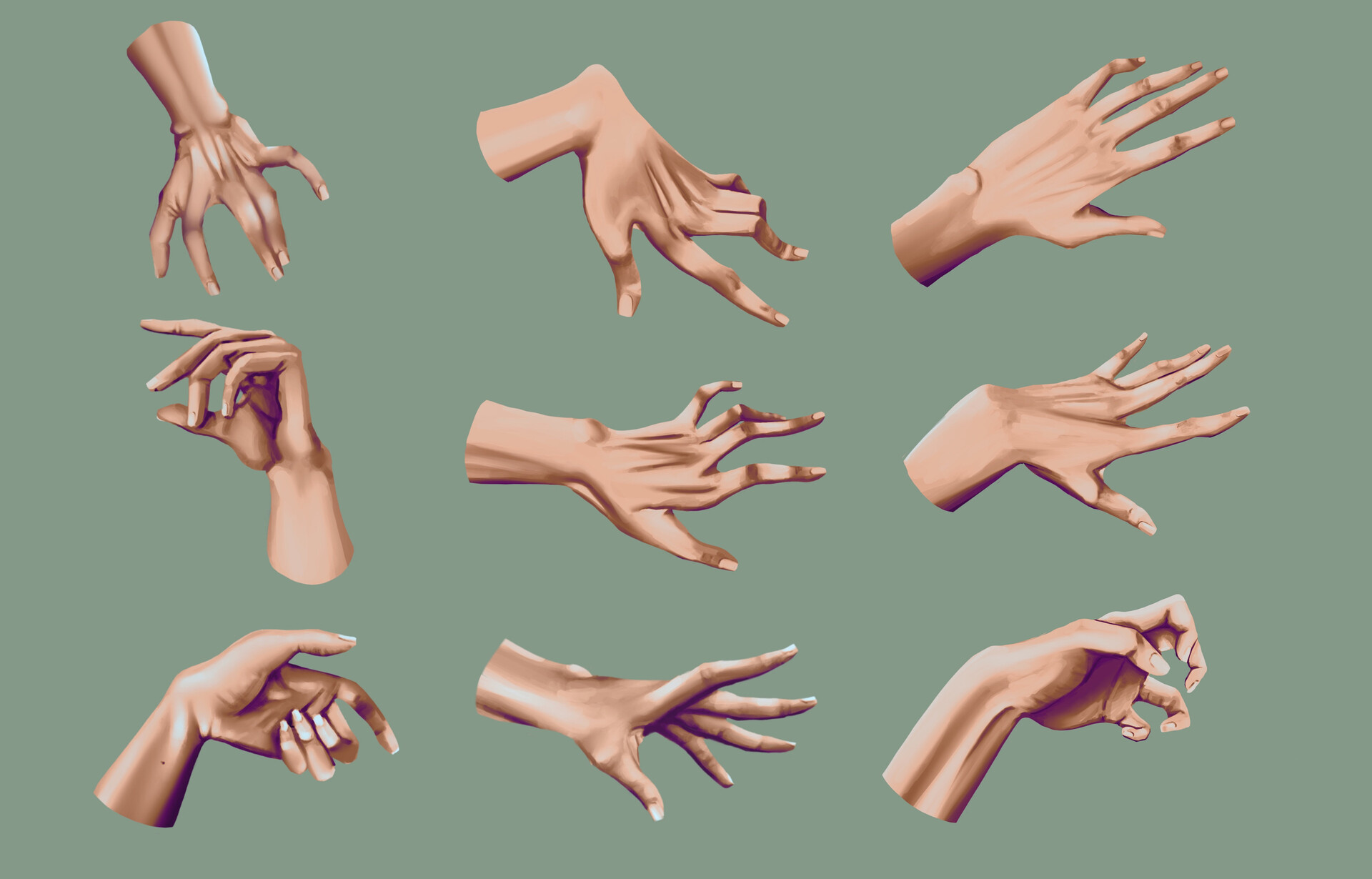 ArtStation - Hands studies