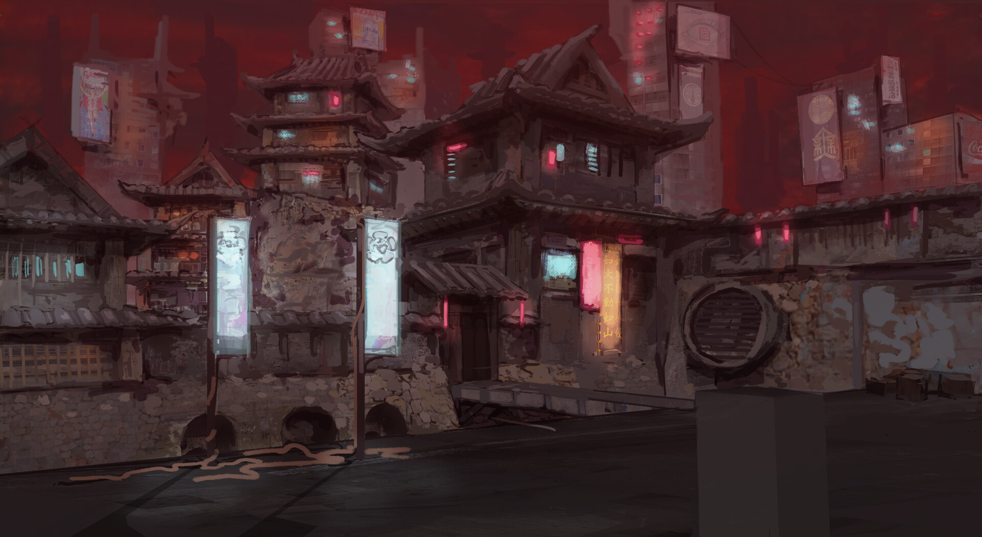 ArtStation - Neon Tokyo Environment (WIP)
