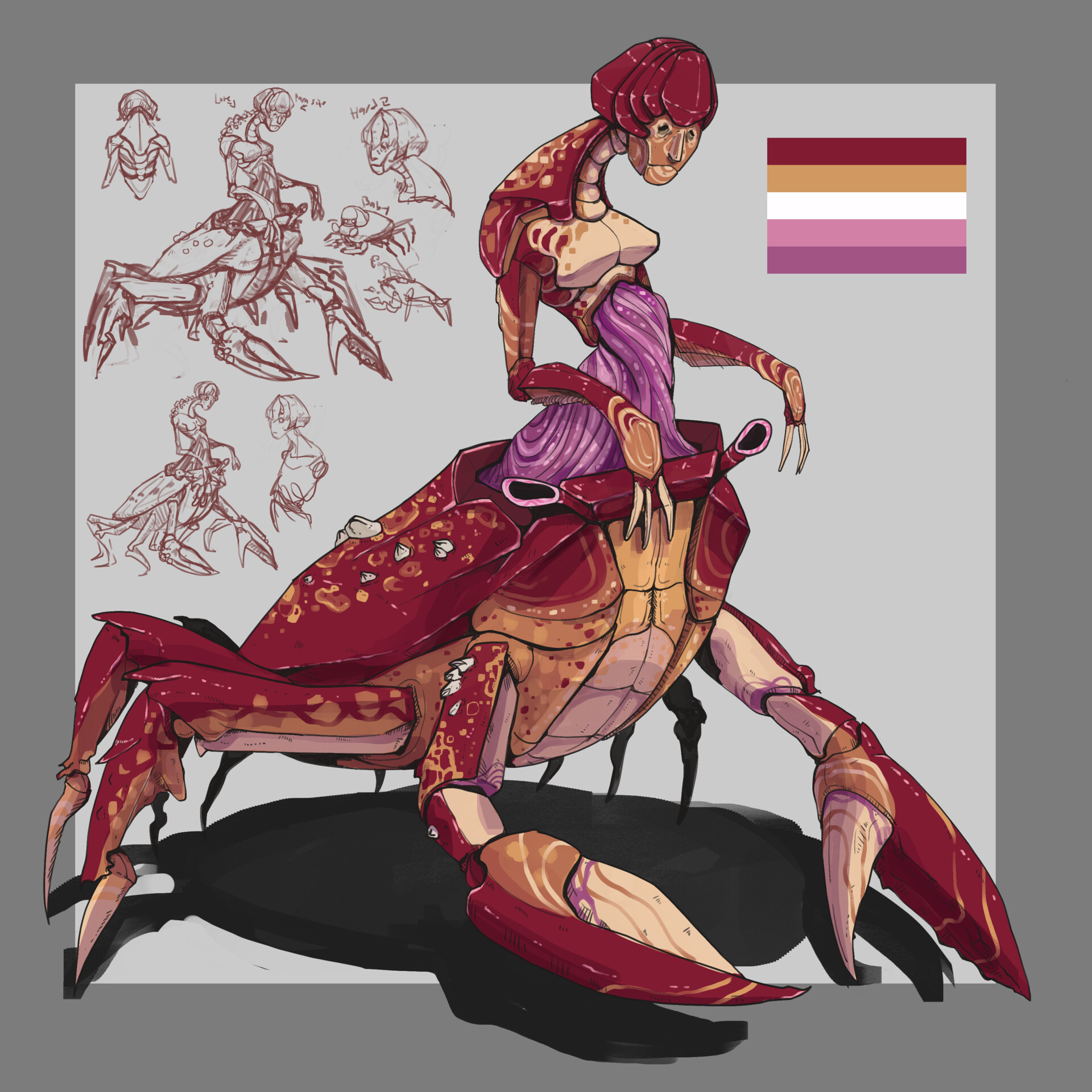 Artstation Crab Mermaid Crabmaid