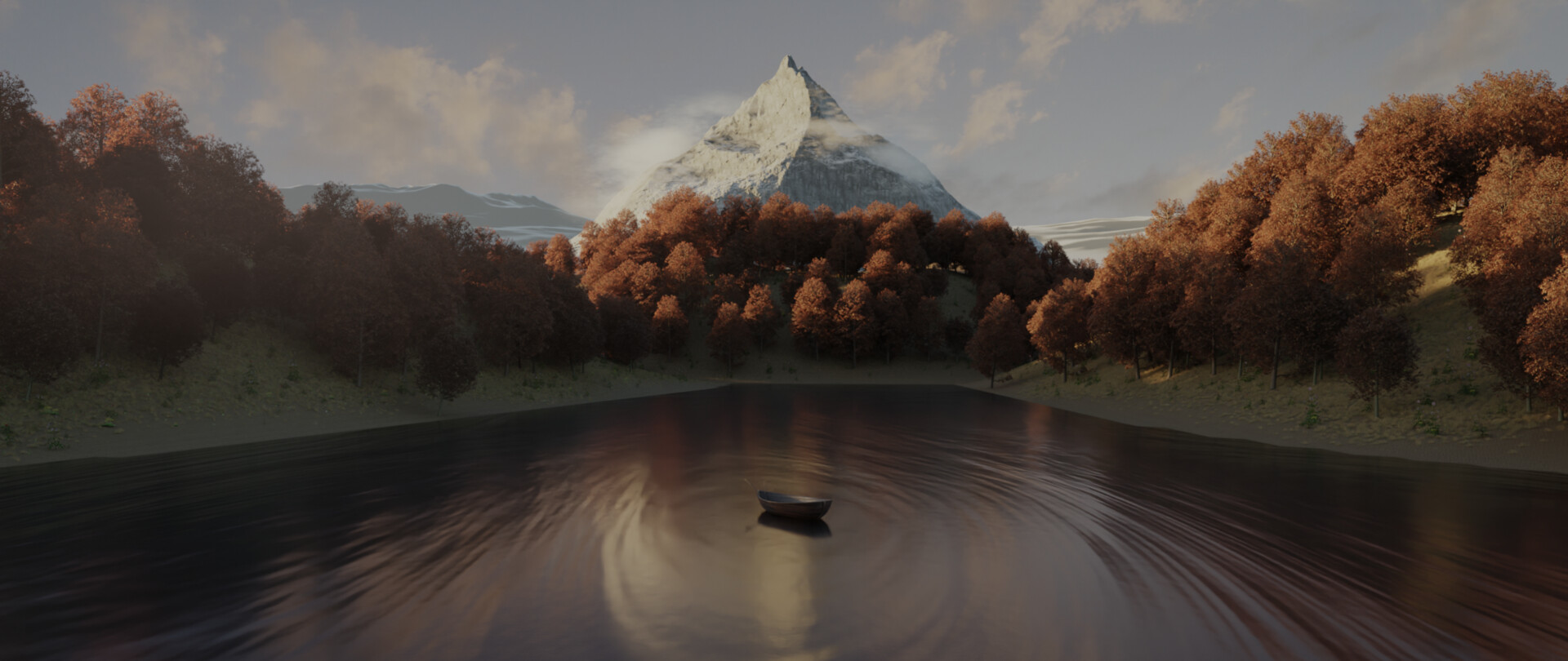 ArtStation - Lake with mountain
