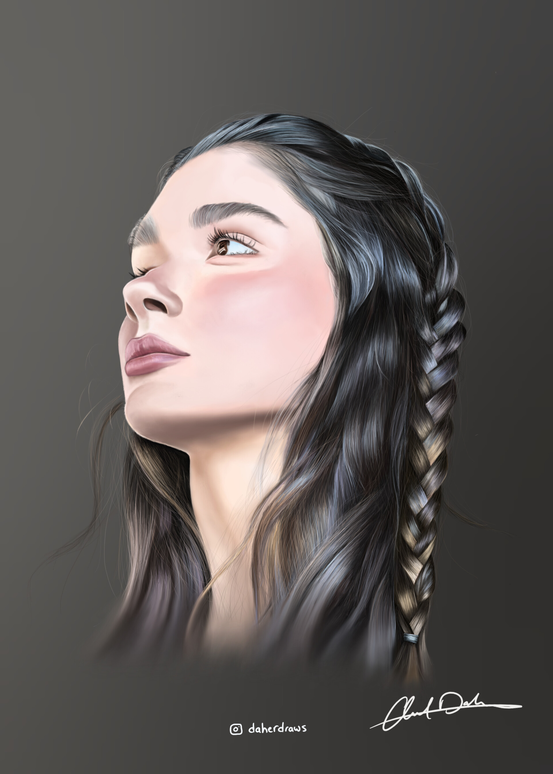 ArtStation - Girl with Braided Hair - Digital Painting