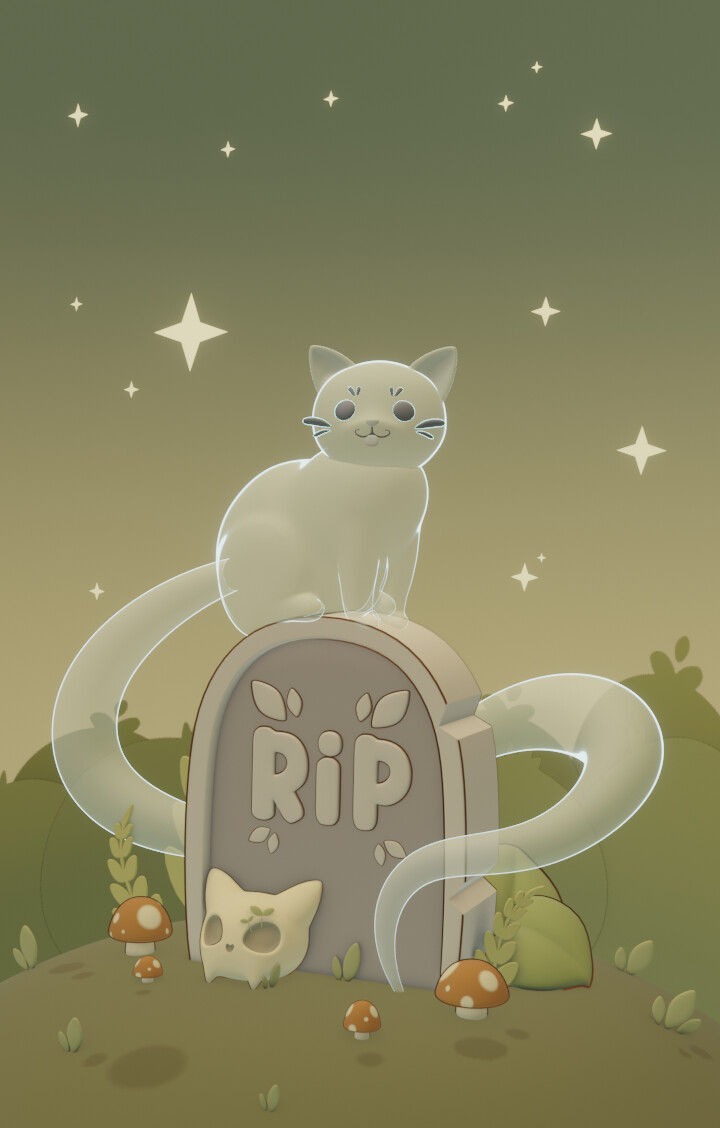 Ghost Kitty - Download Free 3D model by Ergoni [e43e162] - Sketchfab