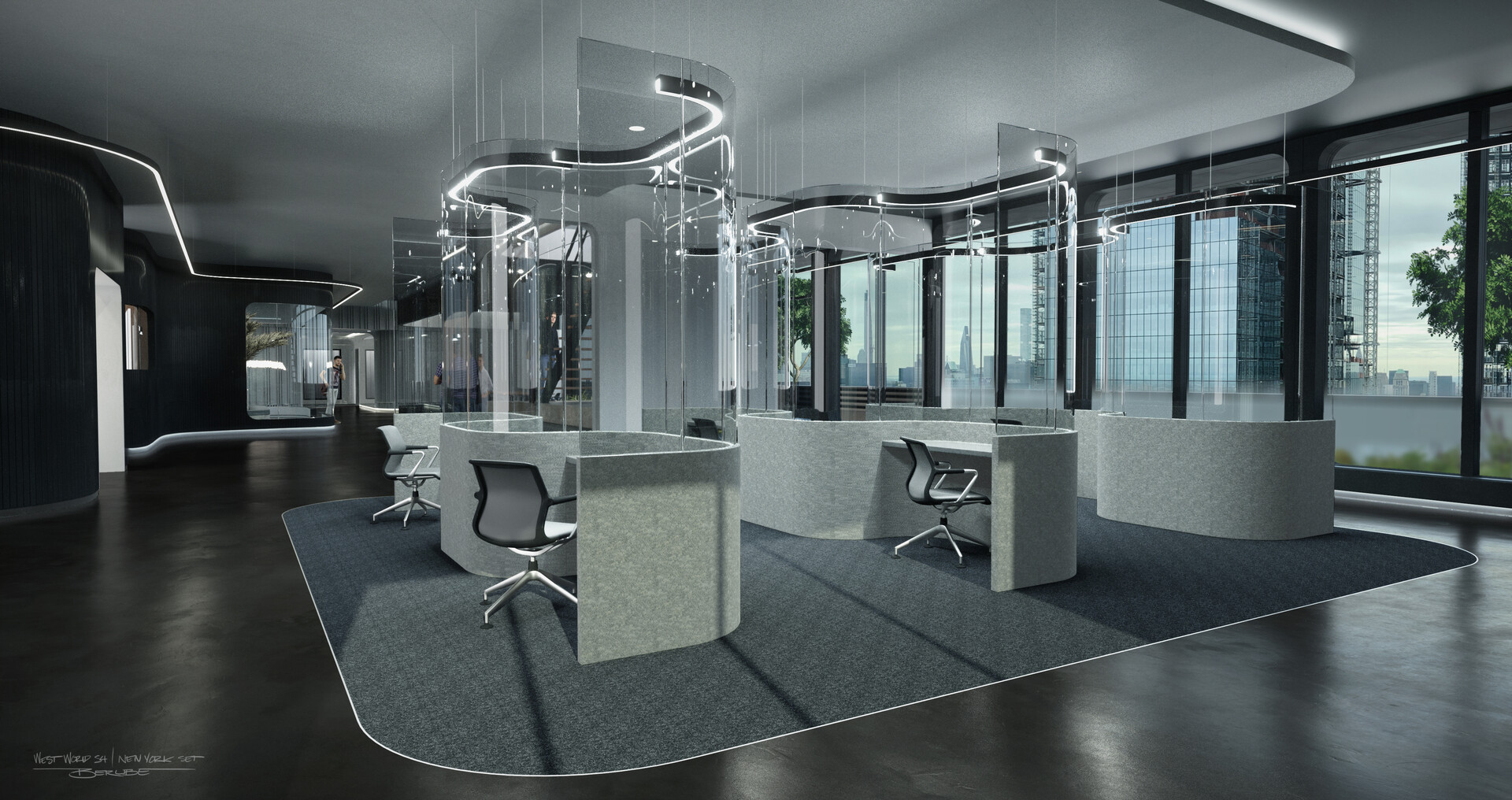 Jonathan Berube - West World Season 4 | New York Office set