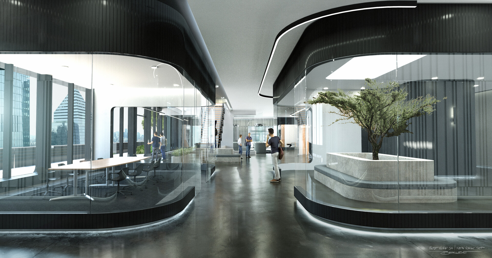 Jonathan Berube - West World Season 4 | New York Office set