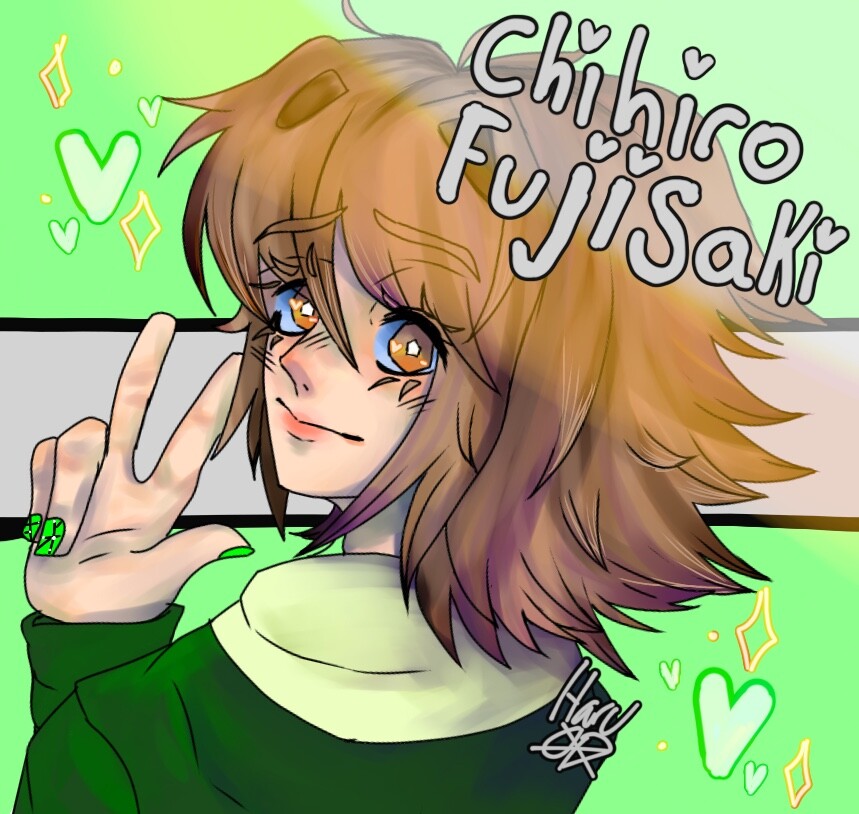 ArtStation - Danganronpa - game - anime - manga - fanart - chihiro fujisaki