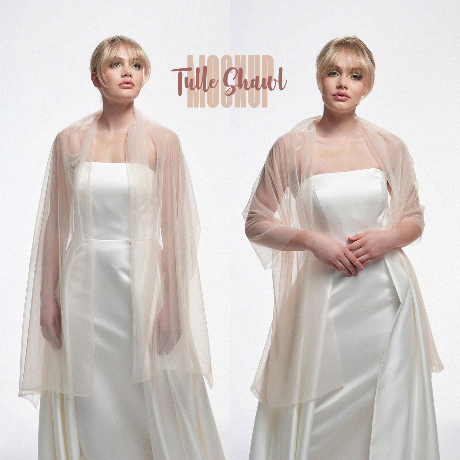 ArtStation - Tulle Shawl Mockup