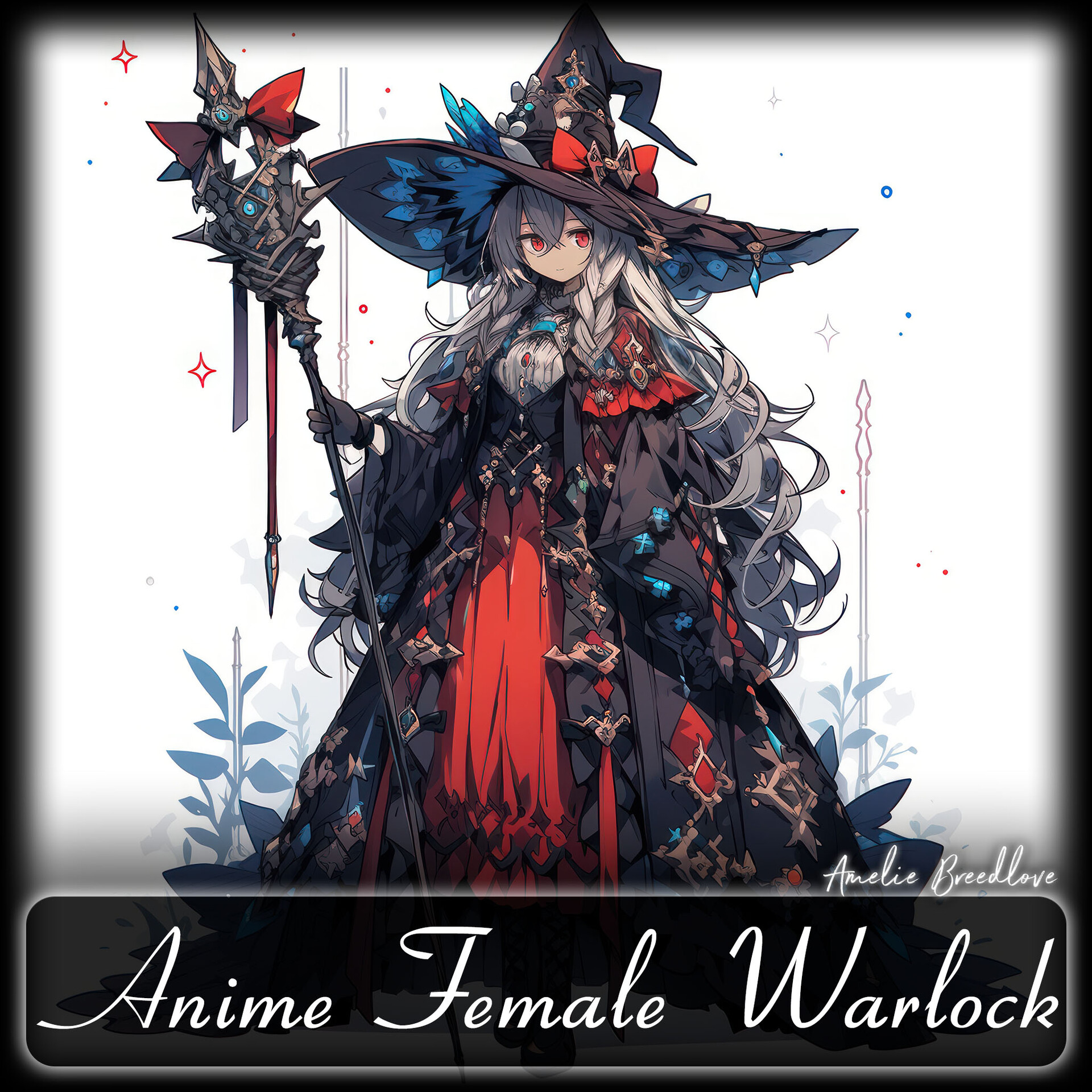 ArtStation - 200 Anime Female Warlock (Full Body) Reference Pack | 4K ...