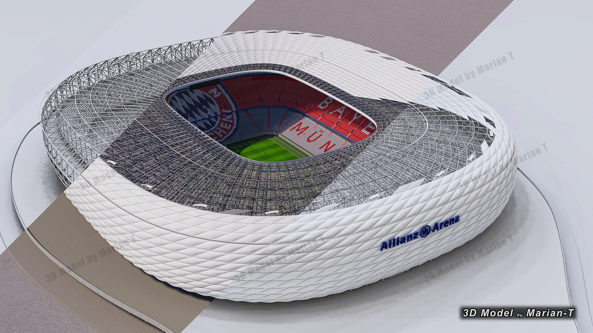 ArtStation - Allianz Arena München Germany 3D Model