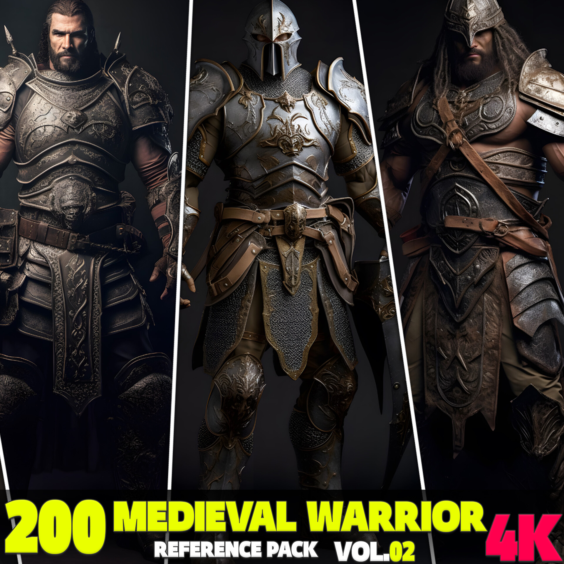 ArtStation - 200 4K Medieval Warrior Reference Pack Vol.02