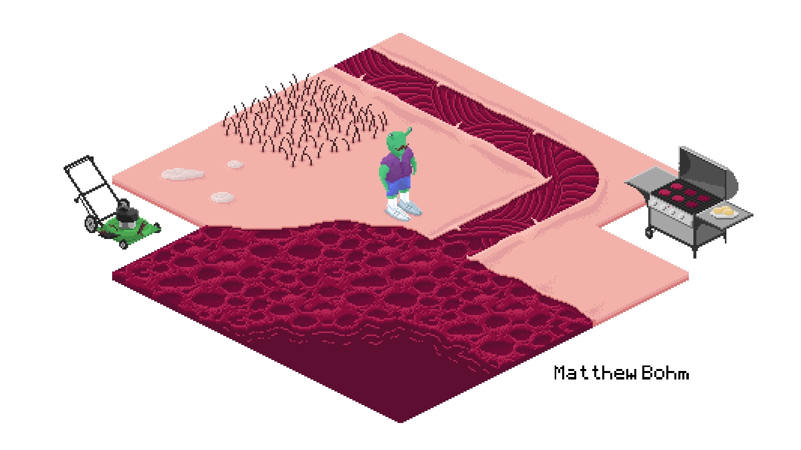 ArtStation - Isometric Pixel Art - Meat Land and its Inhabitant