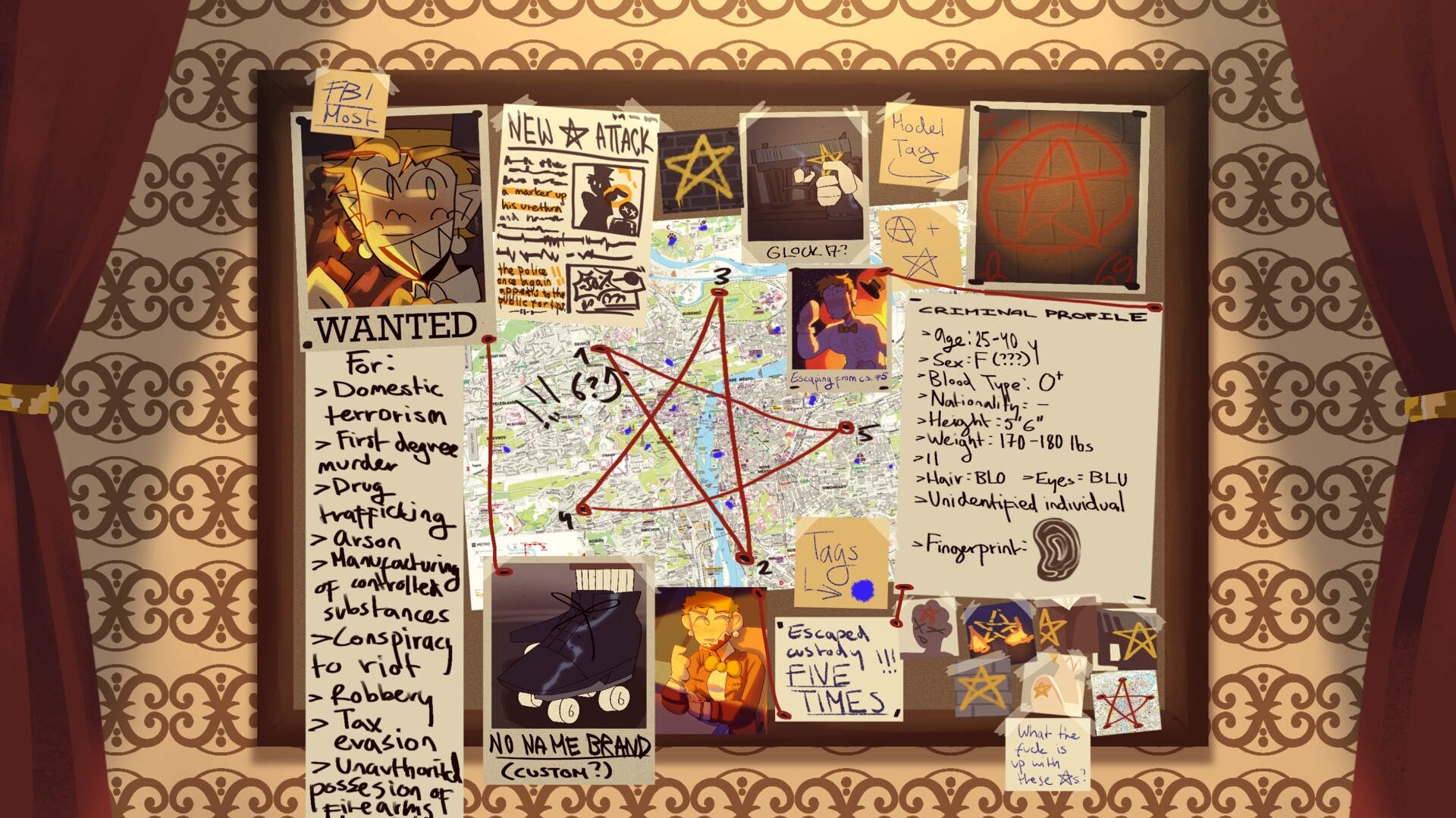 ArtStation - OC comic / conspiracy boards