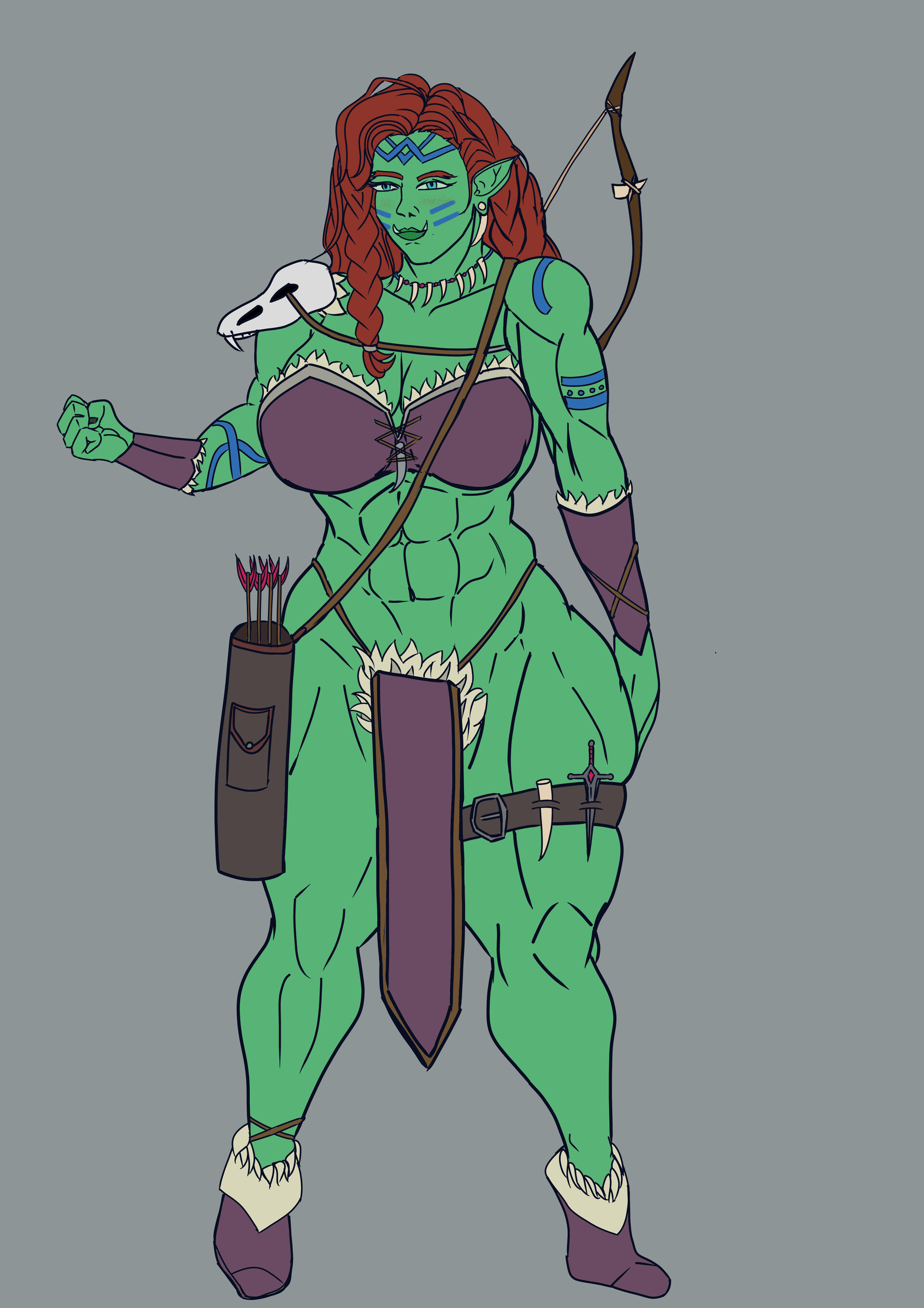ArtStation - Female Orc OC (WIP)
