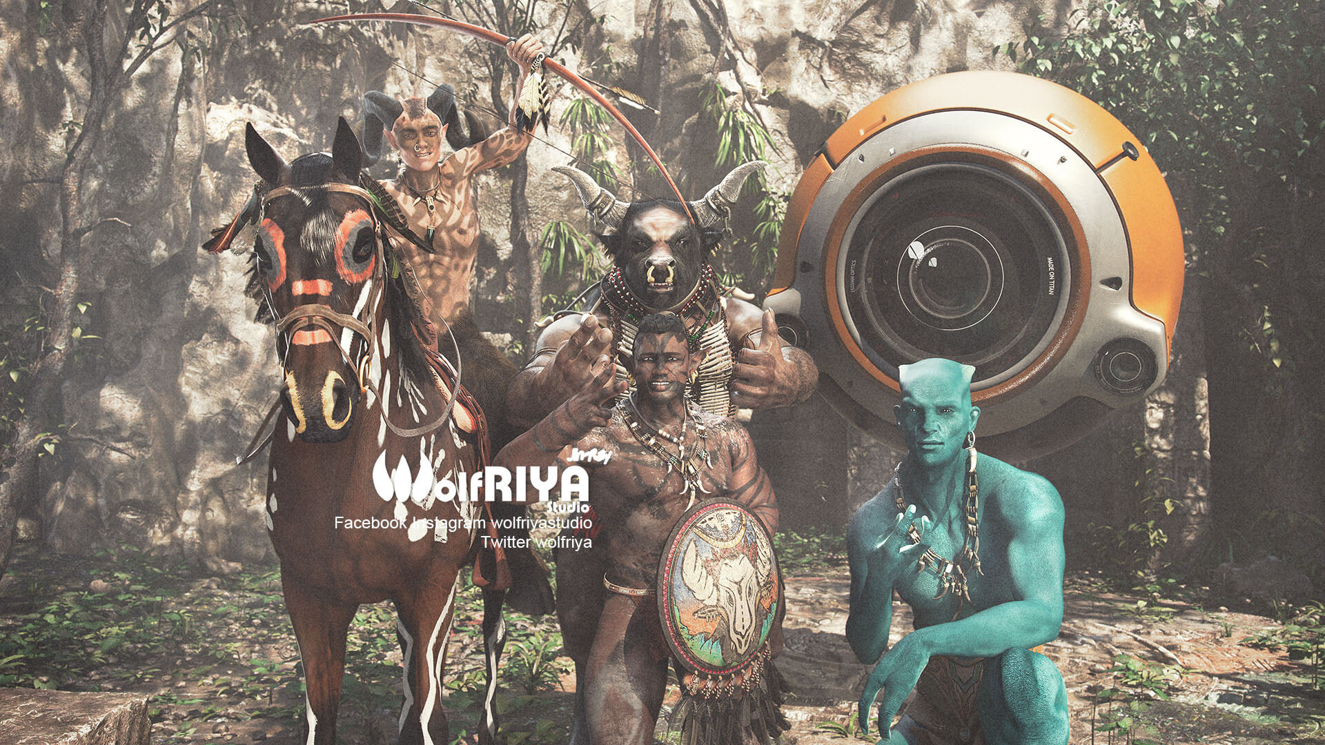 ArtStation - 2020出現的角色放在一起來張合照