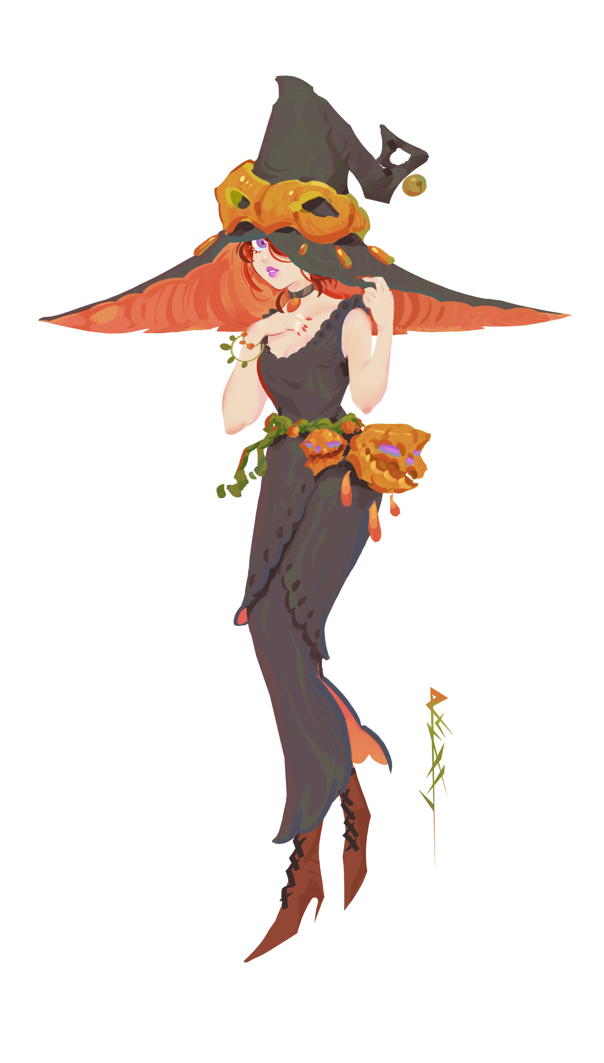 ArtStation - pumpkin witch