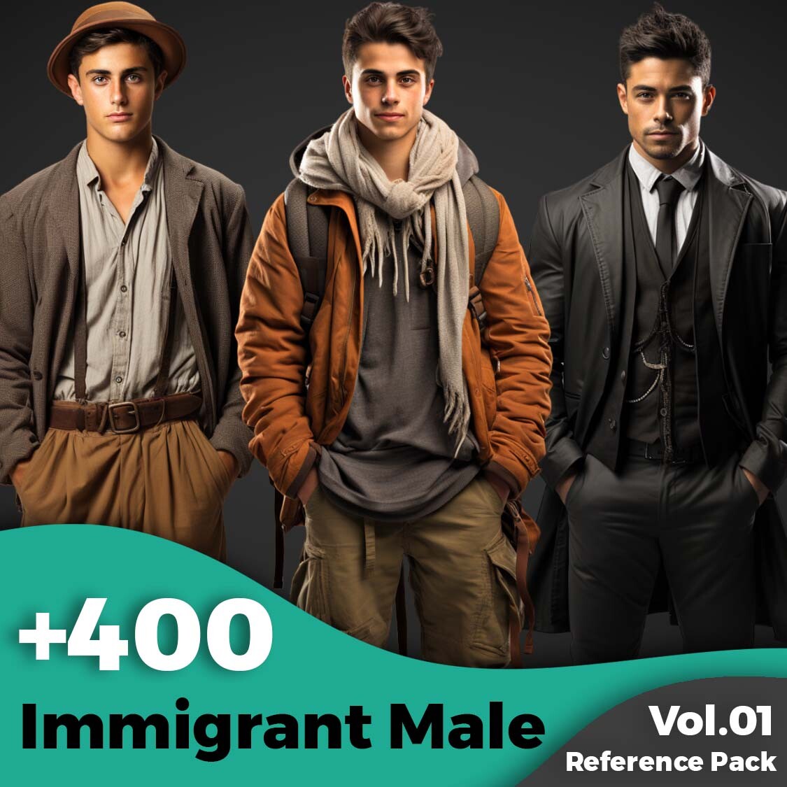 Concept Art - +400 Immigrant Male Character Concept (4k)
