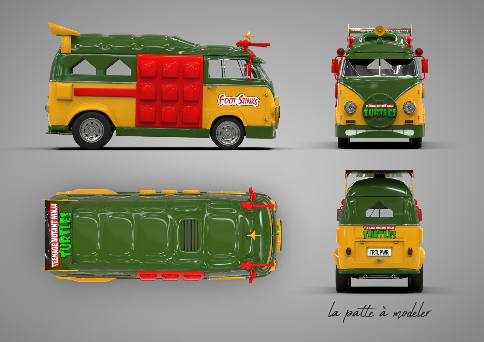 LA PATTE A MODELER - Teenage Mutant Ninja Turtles van