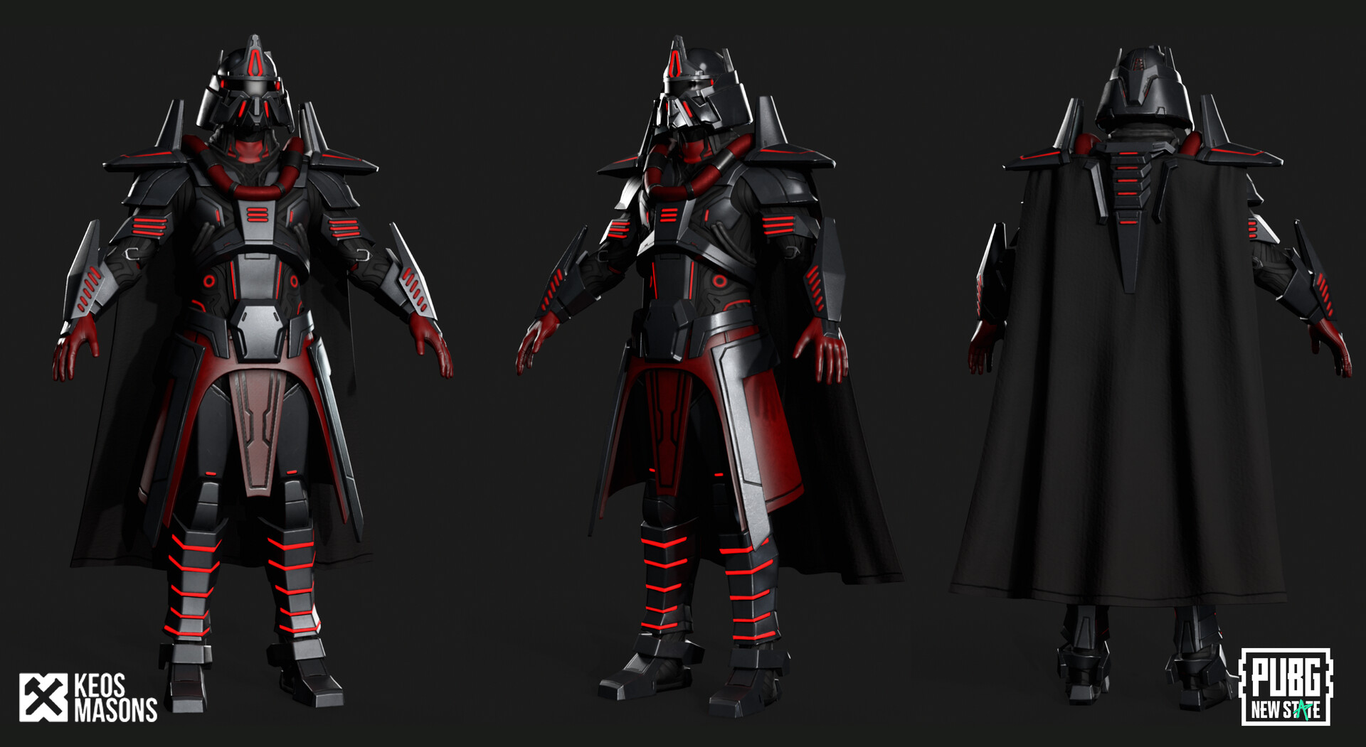 KEOS MASONS - PUBG - Dark Emperor Costume