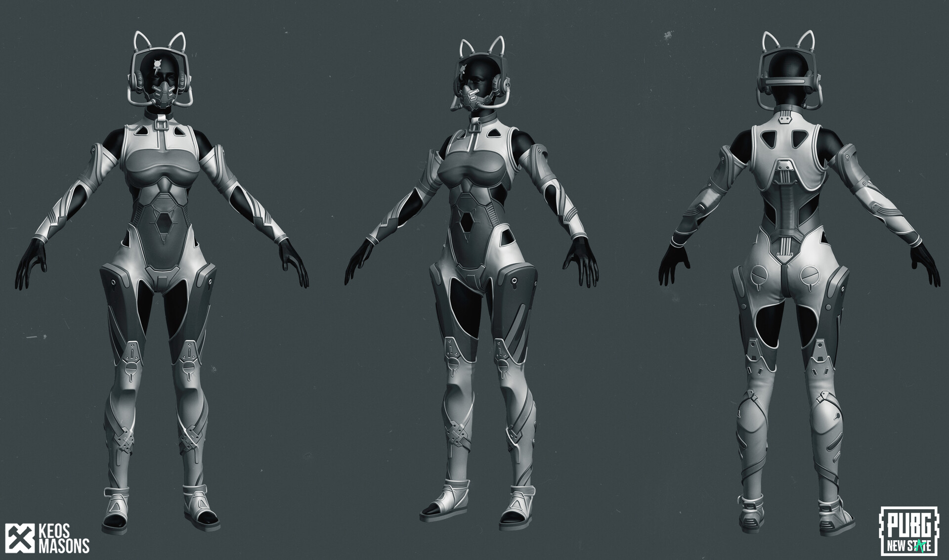KEOS MASONS - PUBG - Cyber Cat Woman Costume