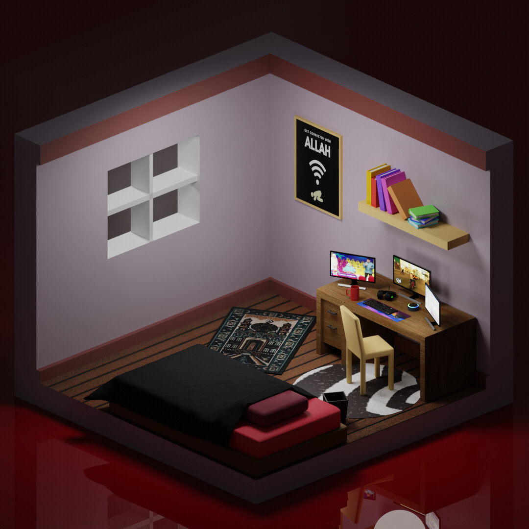 ArtStation - Isometric Bedroom