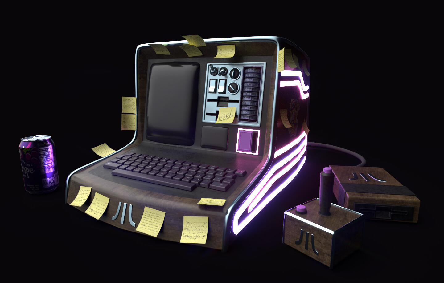 ArtStation - Retro Futuristic Computer