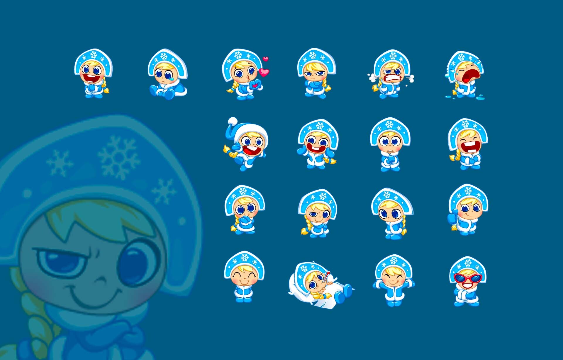 ArtStation - set of snow maiden icons