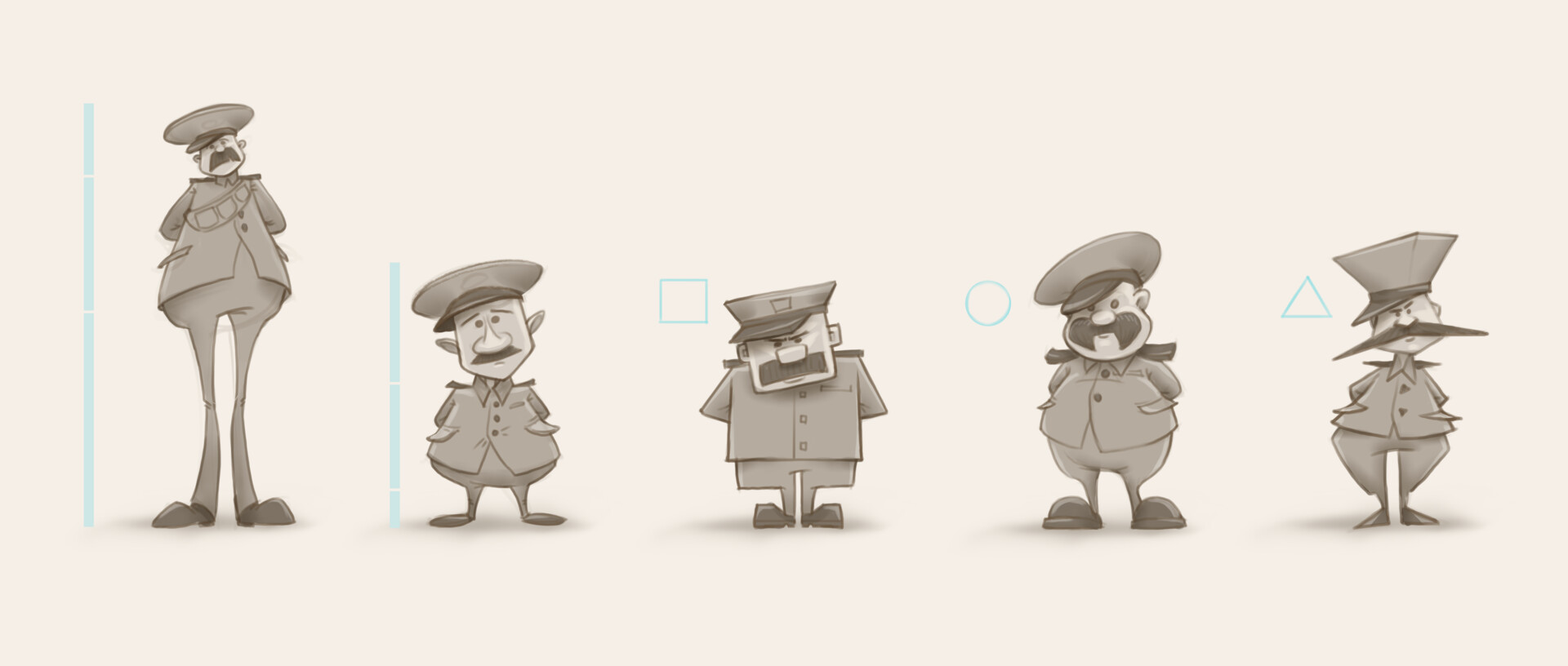 ArtStation - one character in five different forms