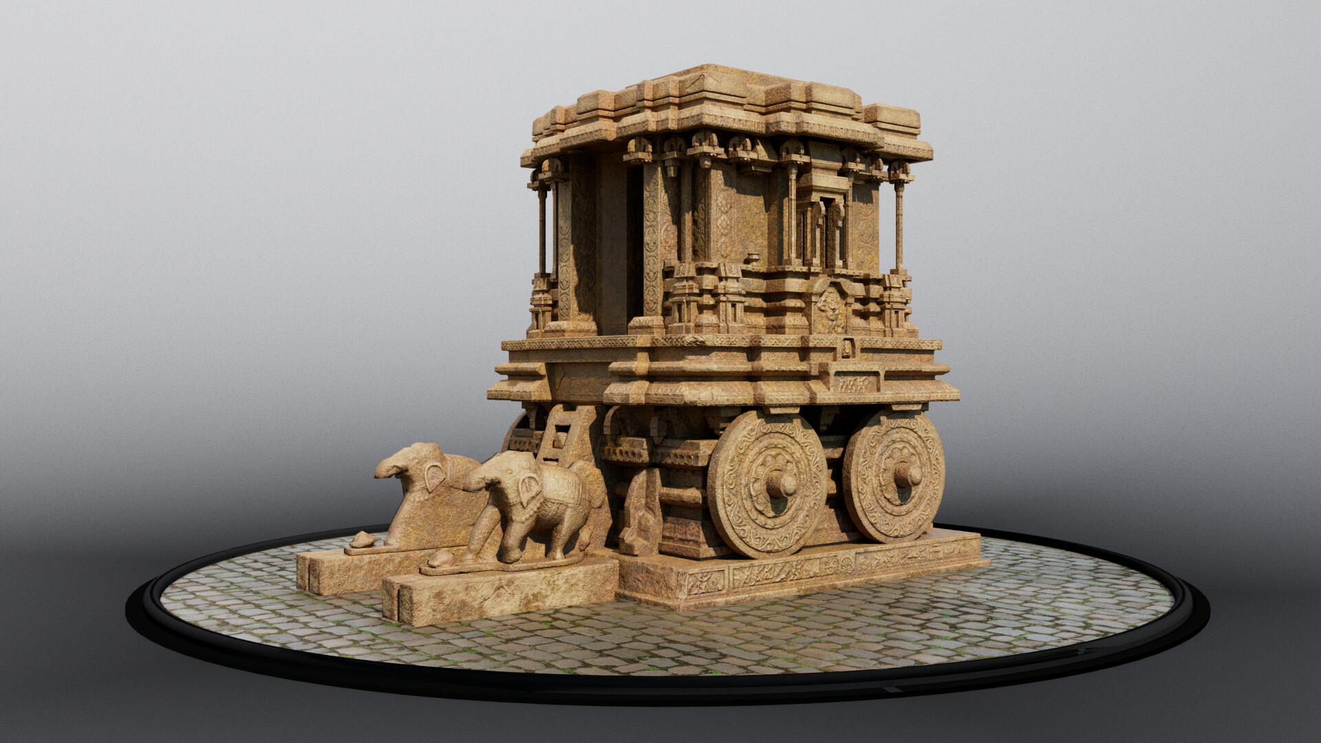 ArtStation - Stone Chariot at Hampi