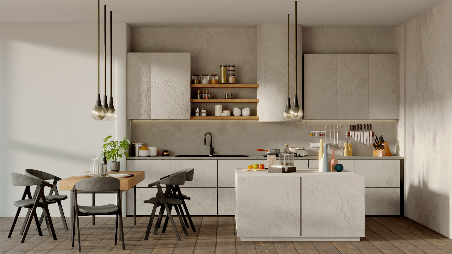 ArtStation - Modern Kitchen Archviz Render