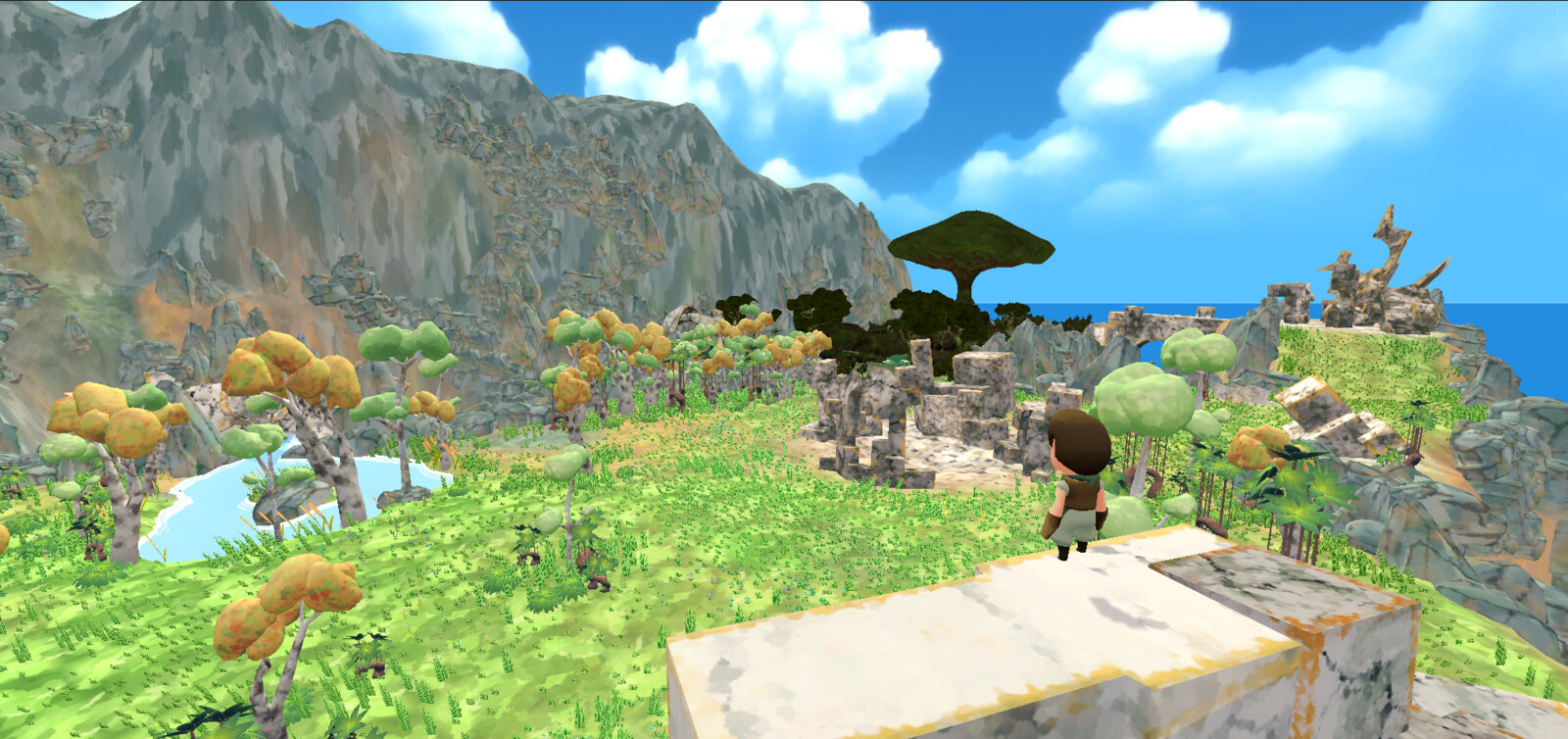 Ander Basterretxea - Low poly Open world scene