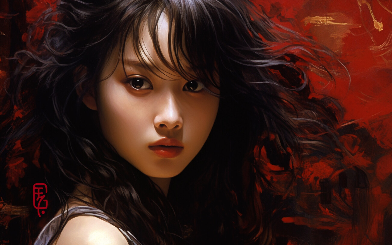 ArtStation - The Red Girl - The Young Red Girl before the demons