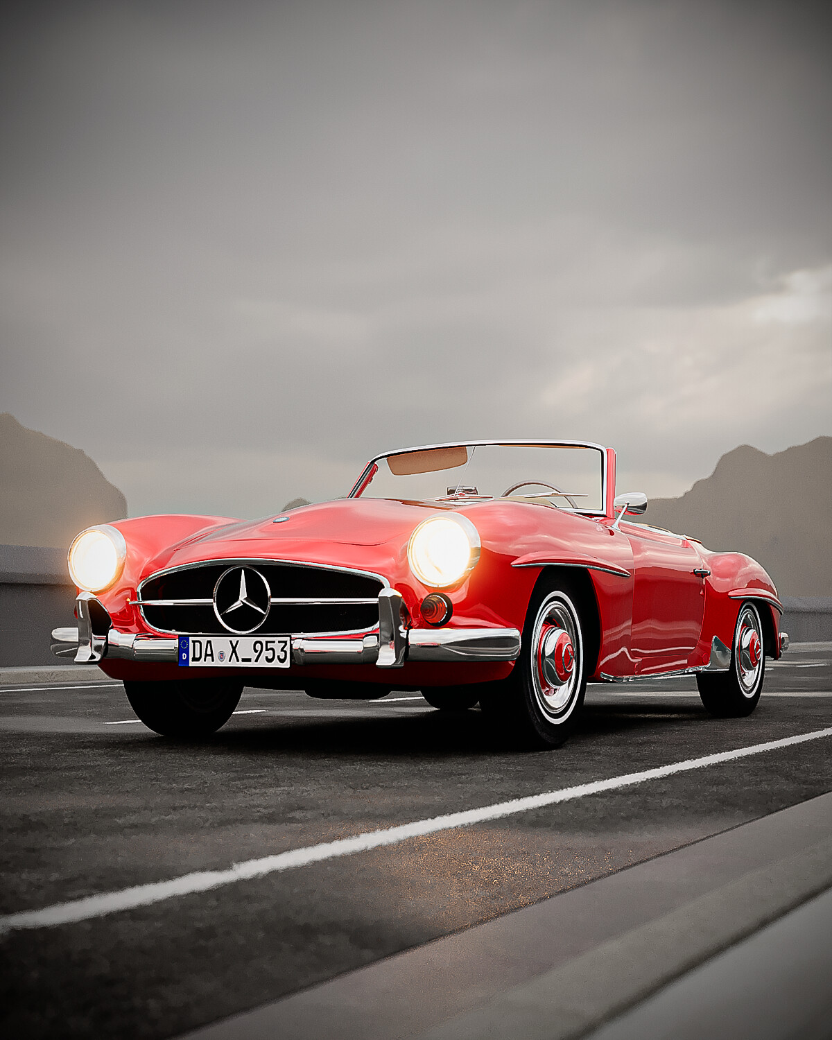 ArtStation - CGI - Mercedes Benz 190 SL