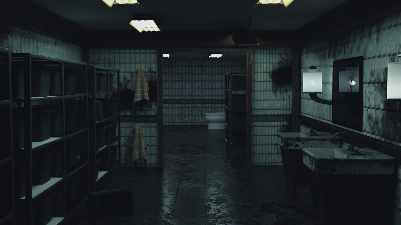 ArtStation - bathroom horror